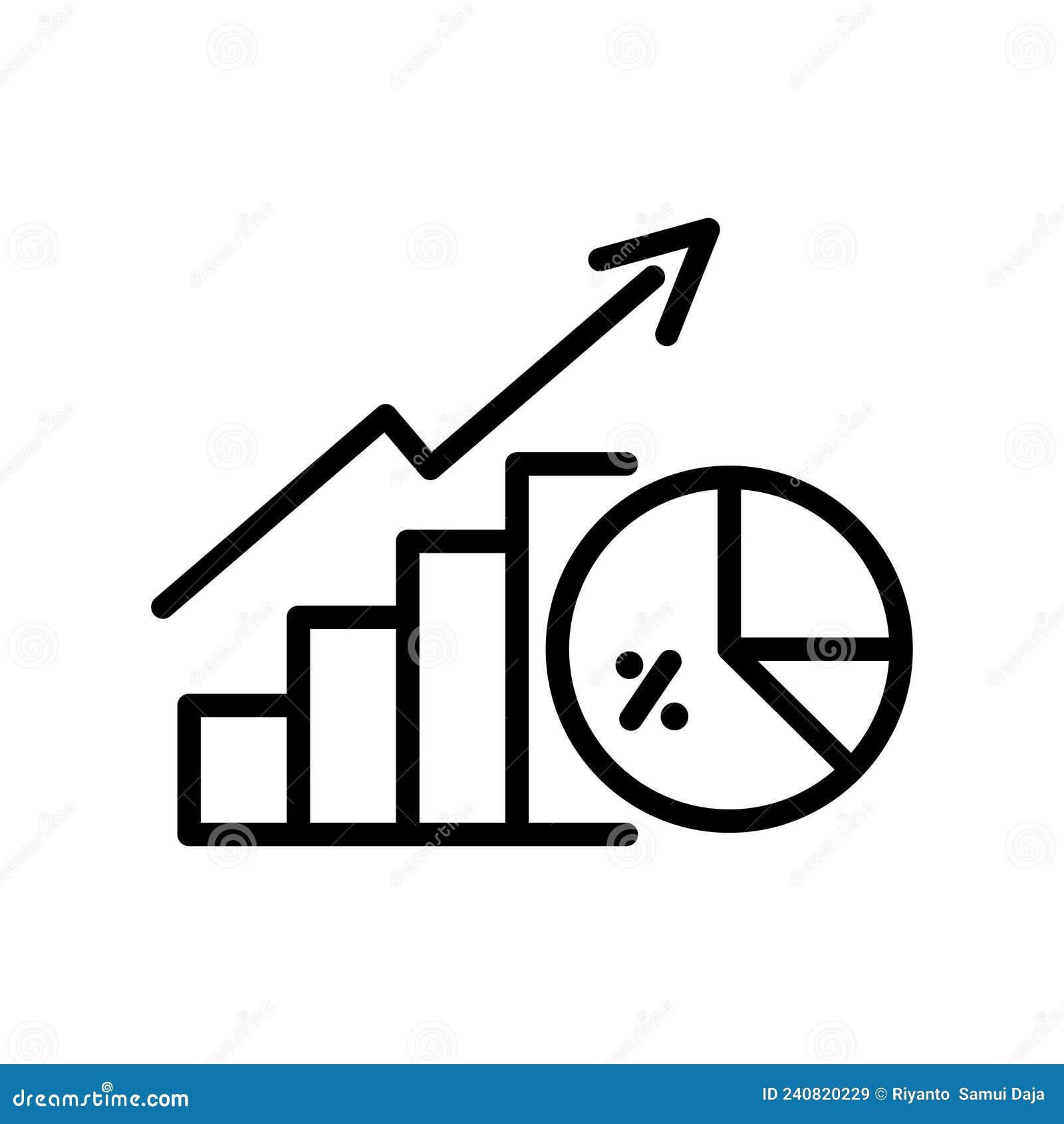 Statistic Analysis Black and White Icon Illustration Stock Vector ...
