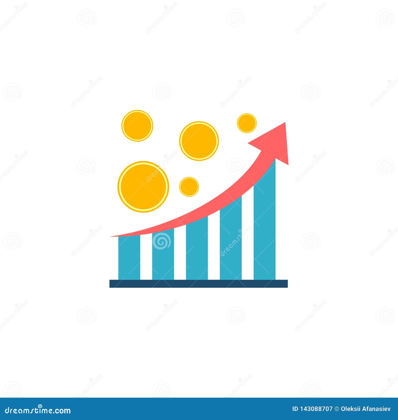 Statistic Chart with Coins Flat Icon Stock Vector - Illustration of ... Statistic Chart with Coins Flat Icon Stock Vector - Illustration of ...