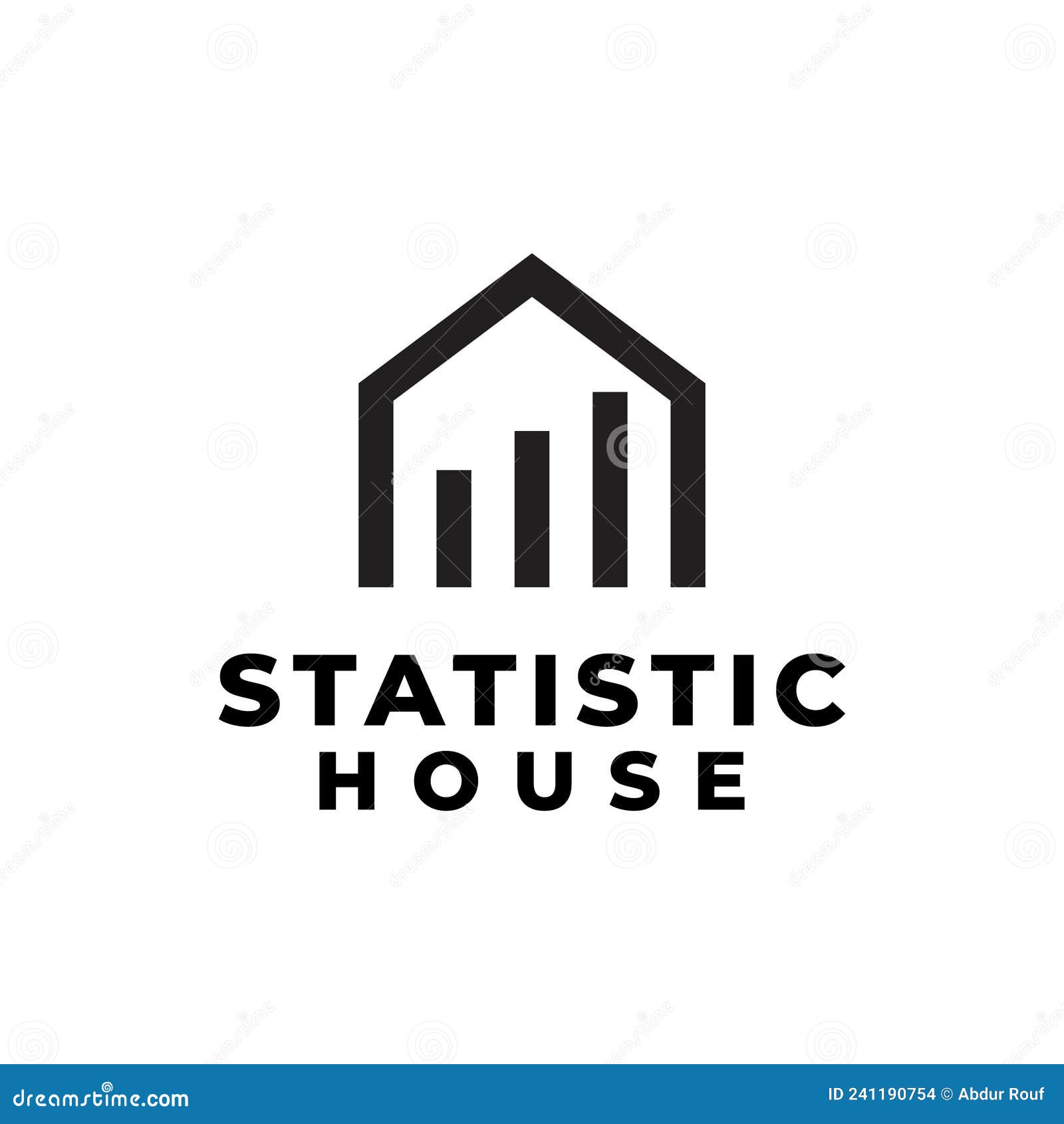 Statistic Data House Logo Design Stock Vector - Illustration of company ...