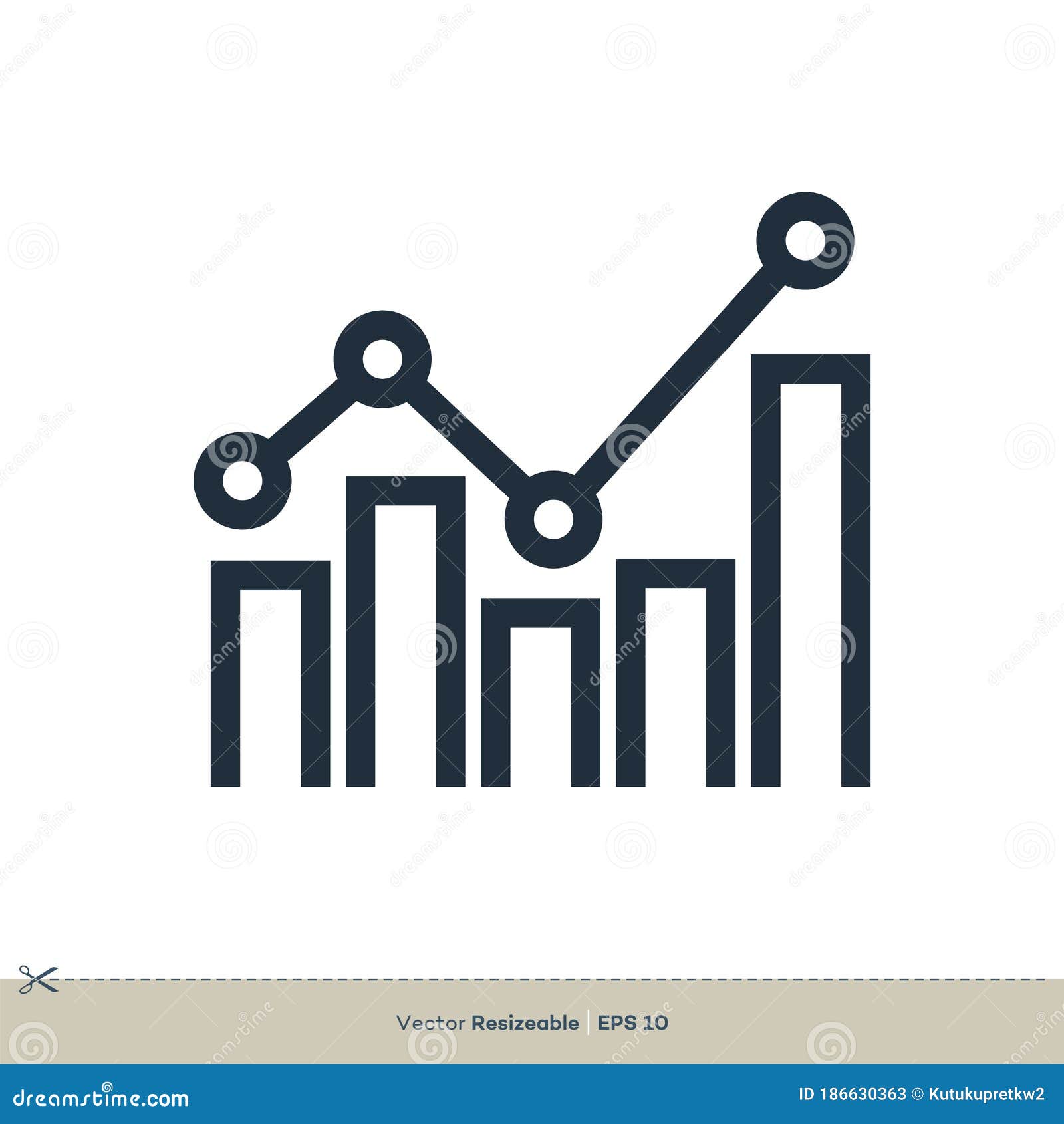 Statistic Graph Finance Icon Vector Logo Template Illustration Design ...