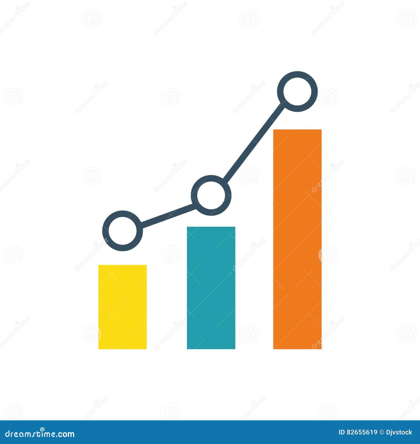 Statistic graphic chart stock illustration. Illustration of data - 82655619
