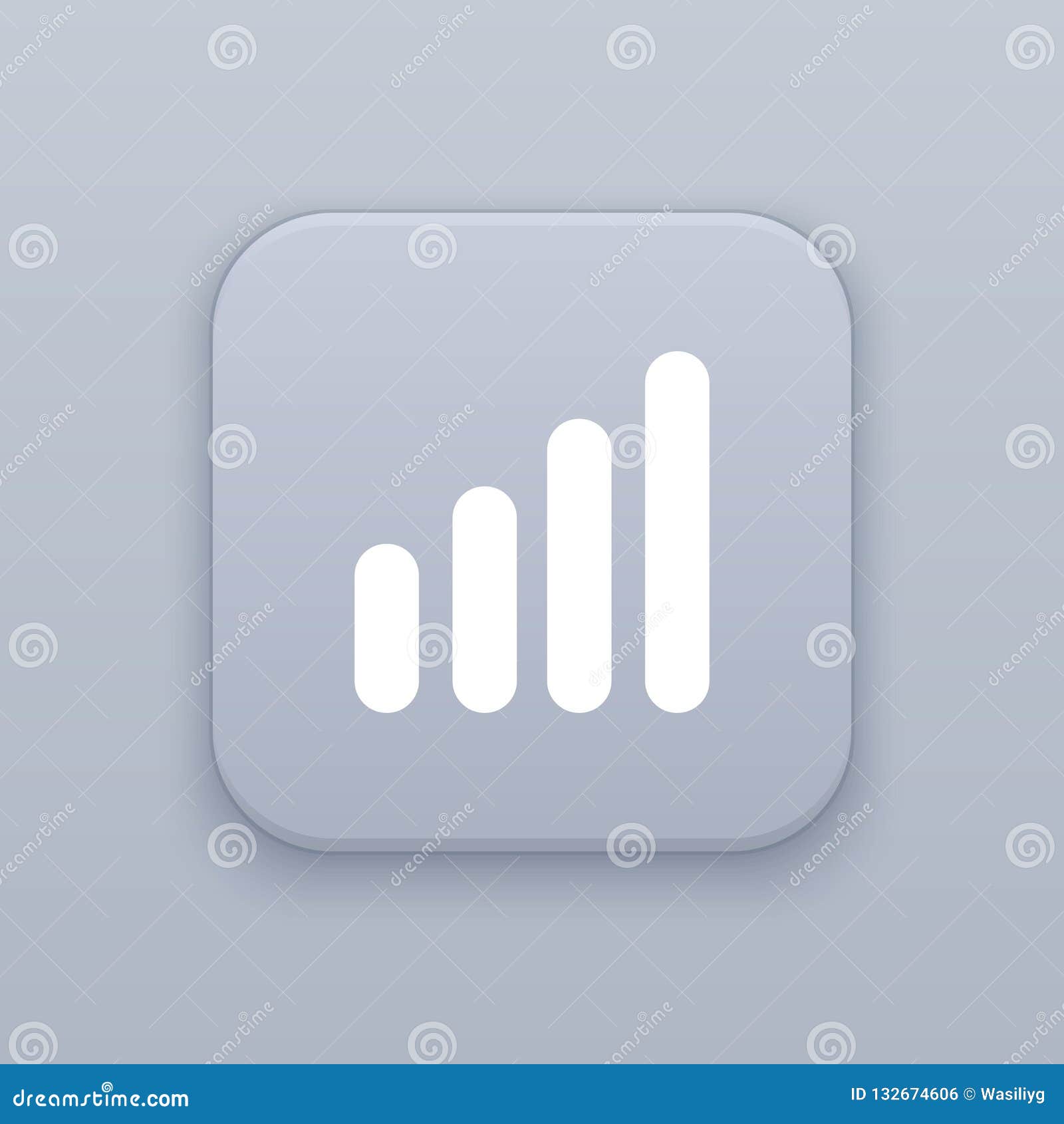 Statistic, Growth Concept. Bar Charts And Arrow Isolated On White ...