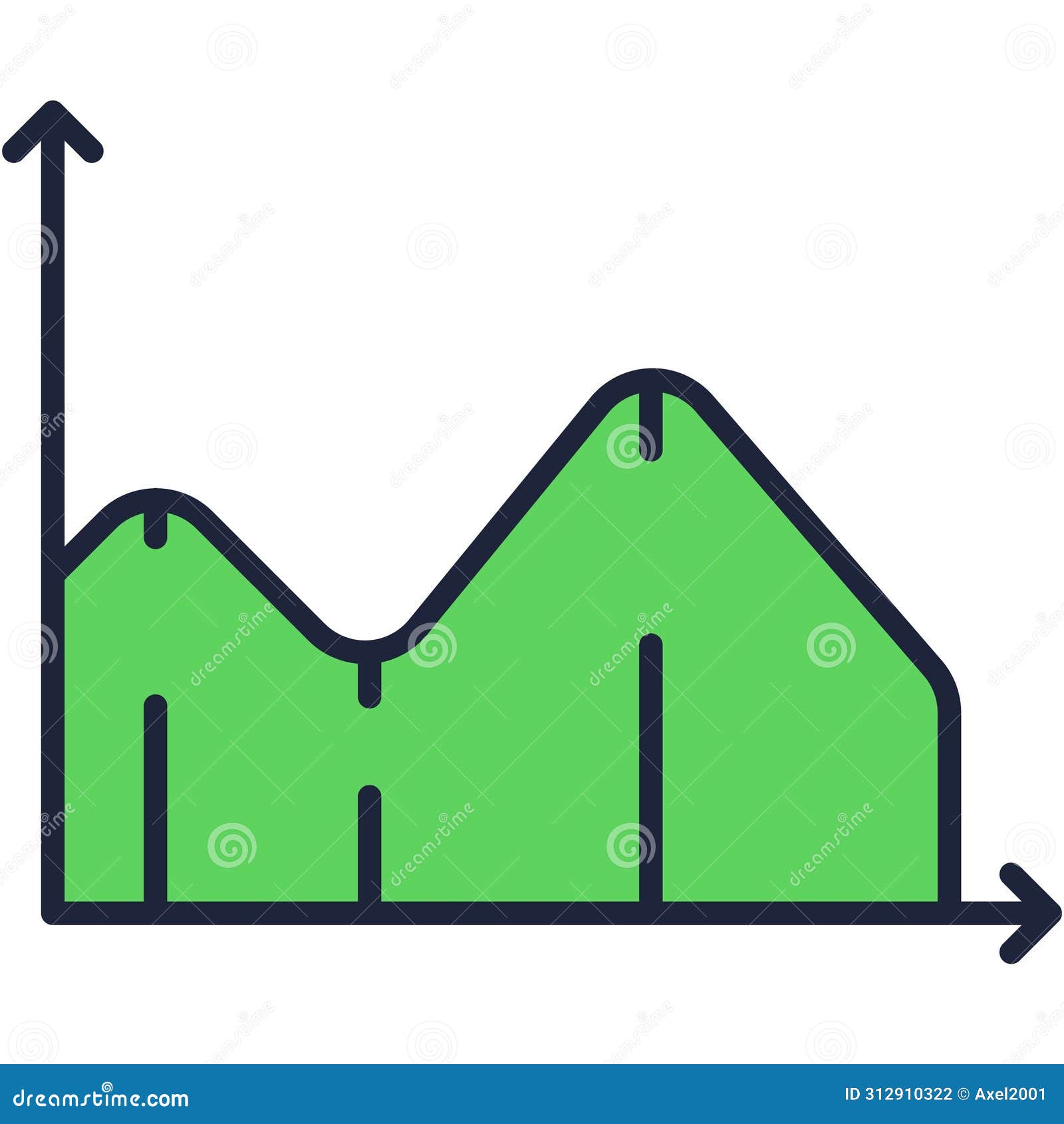 Statistic Icon Flat Vector Chart Graphic Symbol Stock Illustration ...