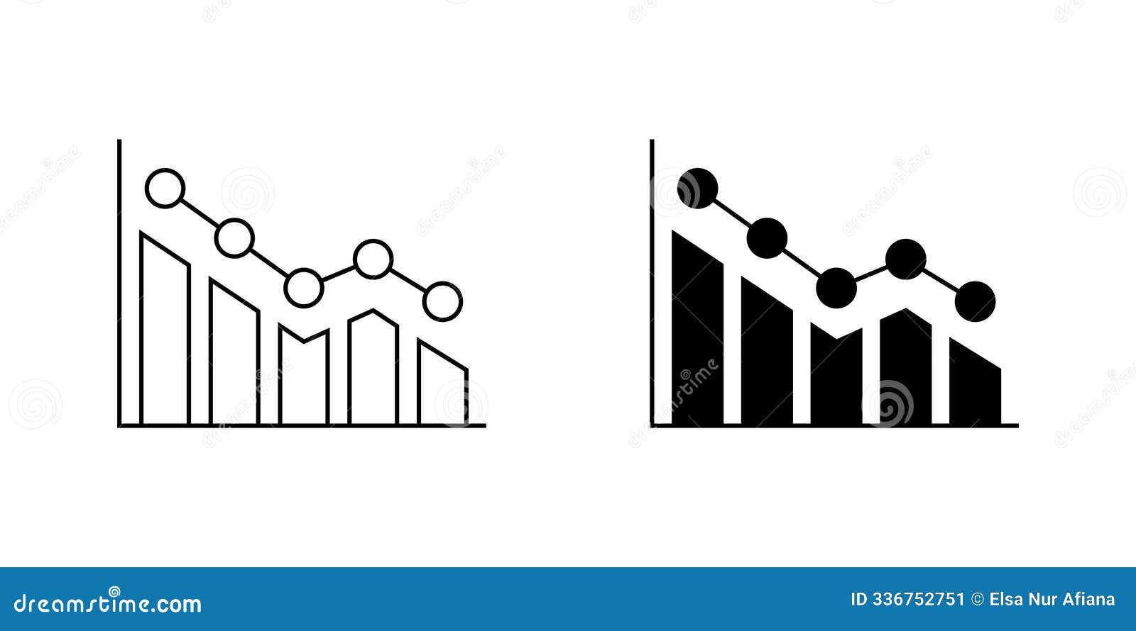 Statistic Icon in Generic Style. Decrease Graph Symbol Stock ...