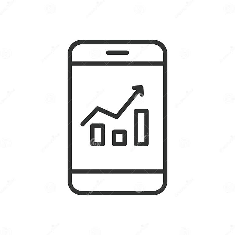 Statistic for Users, Icon in Line Design. Statistic, Users, Analysis ...