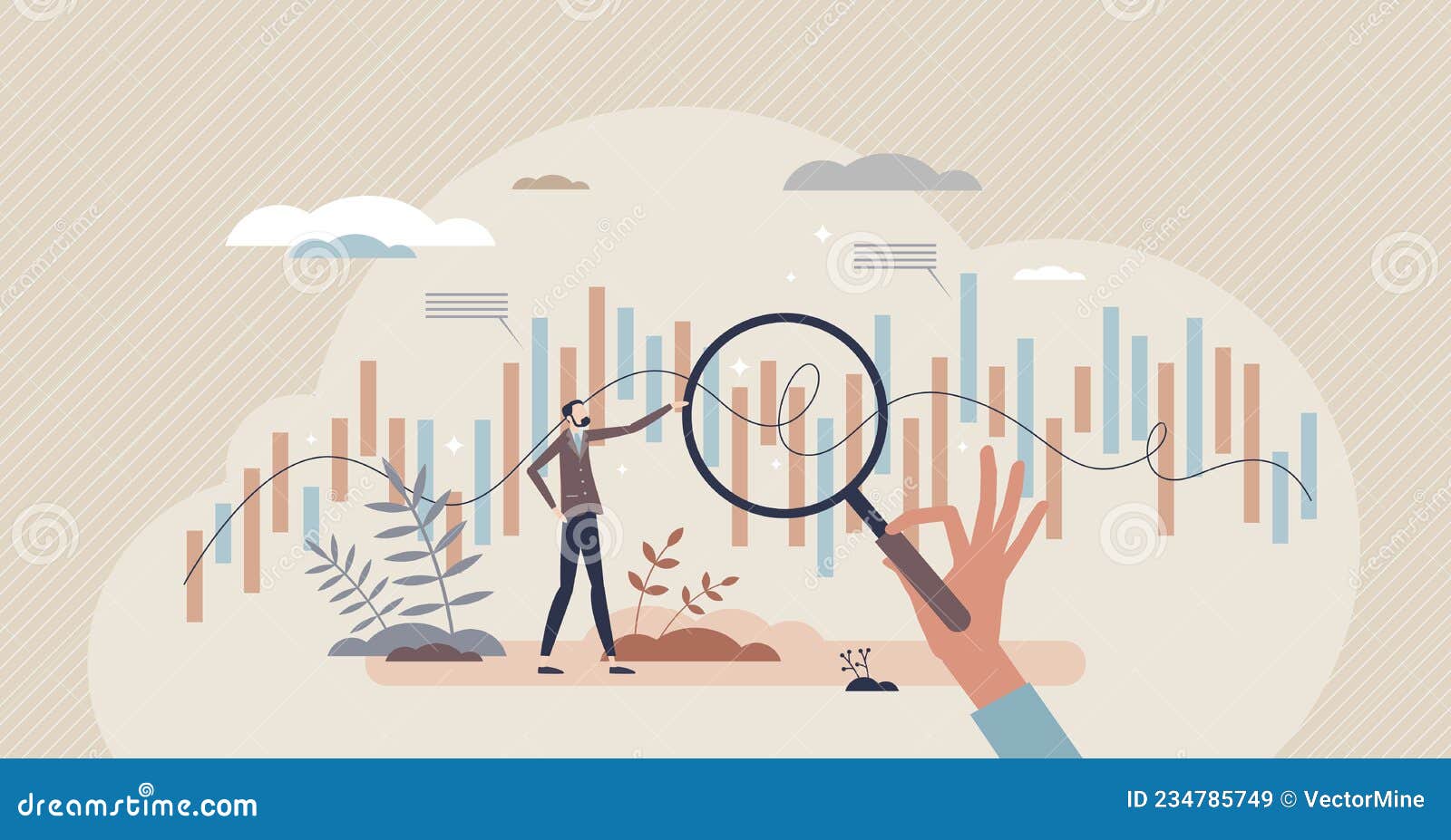 Statistical Analysis Line Icons Collection. Probability, Data, Analysis ...