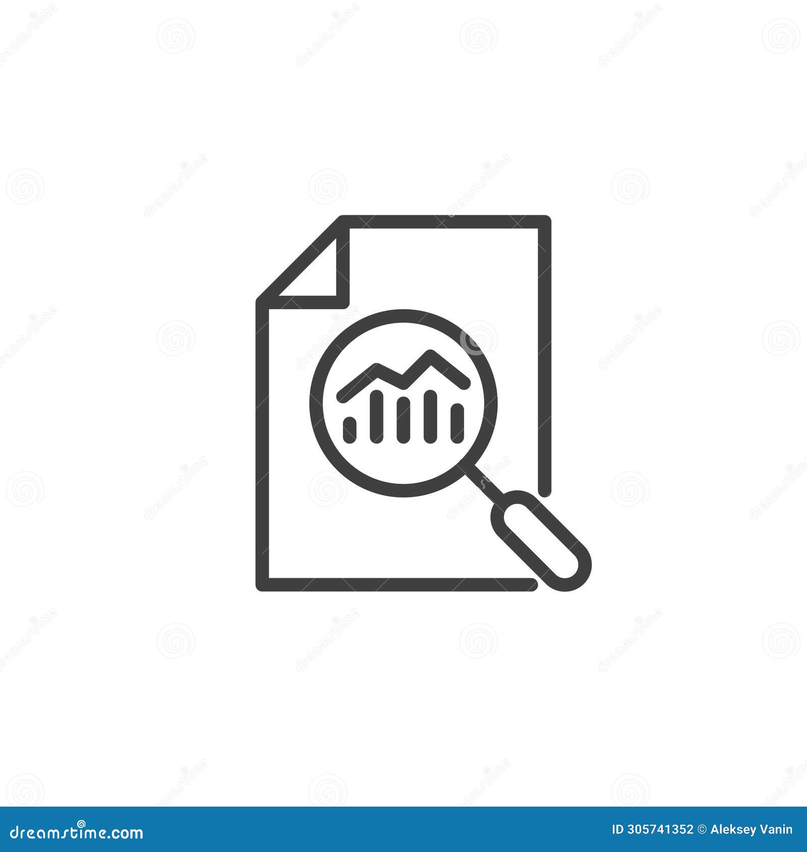 Statistical Analysis Line Icon Stock Illustration - Illustration of ...