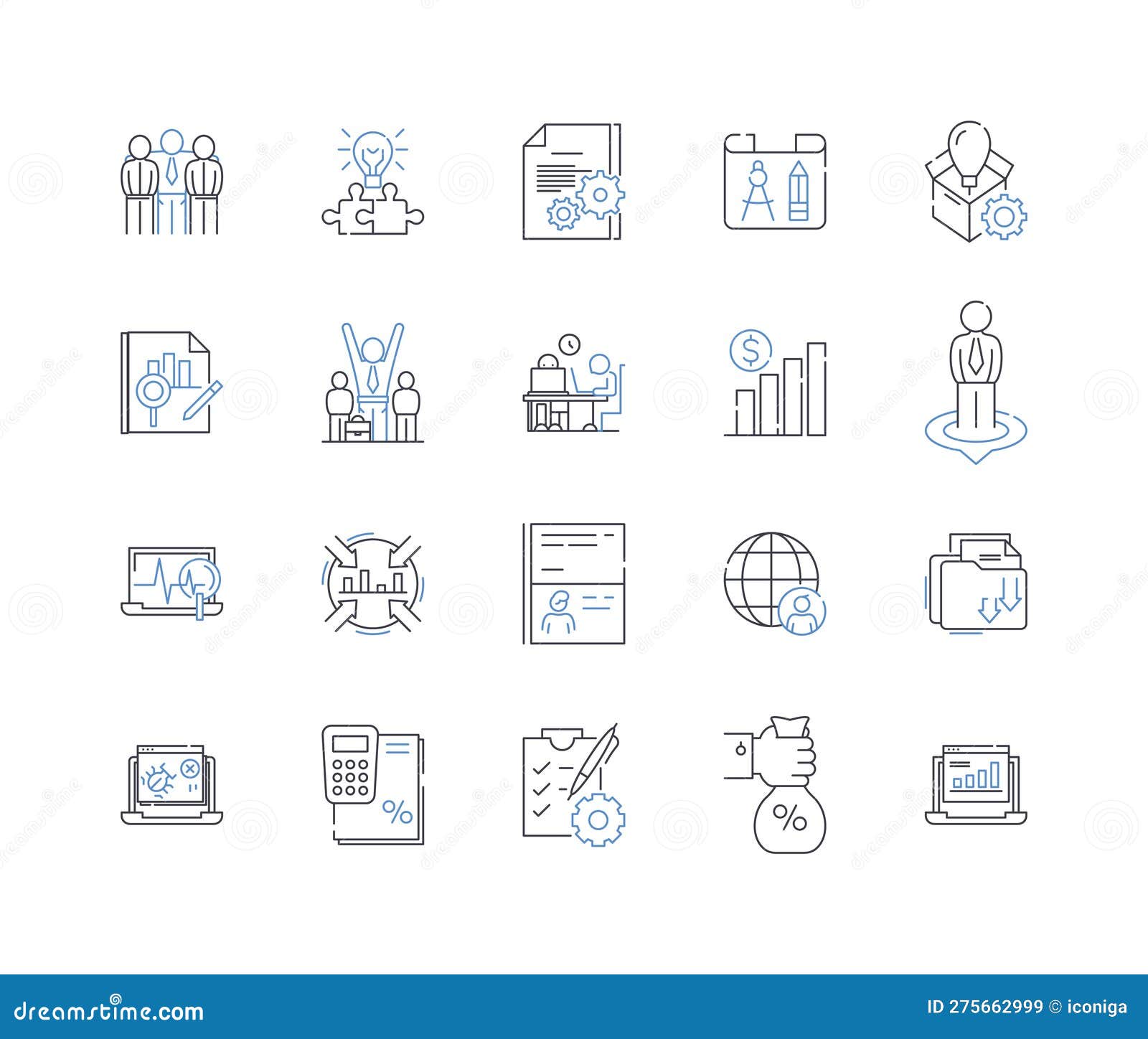 Statistical Analysis Line Icons Collection. Regression, Variance ... Statistical Analysis Line Icons Collection. Regression, Variance ...