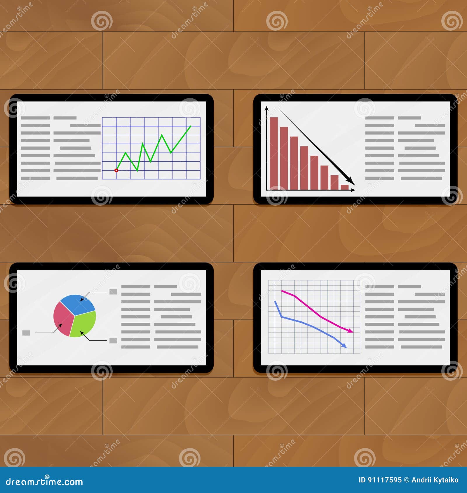 Gig Economy Charts Infographics Cartoon Vector | CartoonDealer.com ...