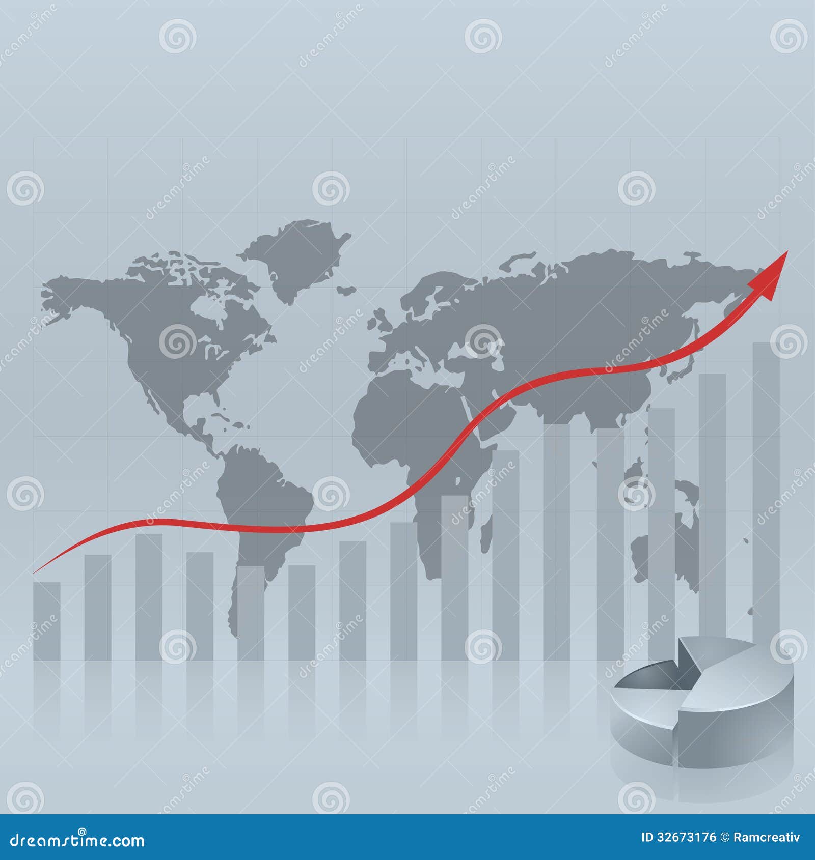 Statistical Background with Map of the World for B Stock Vector ...