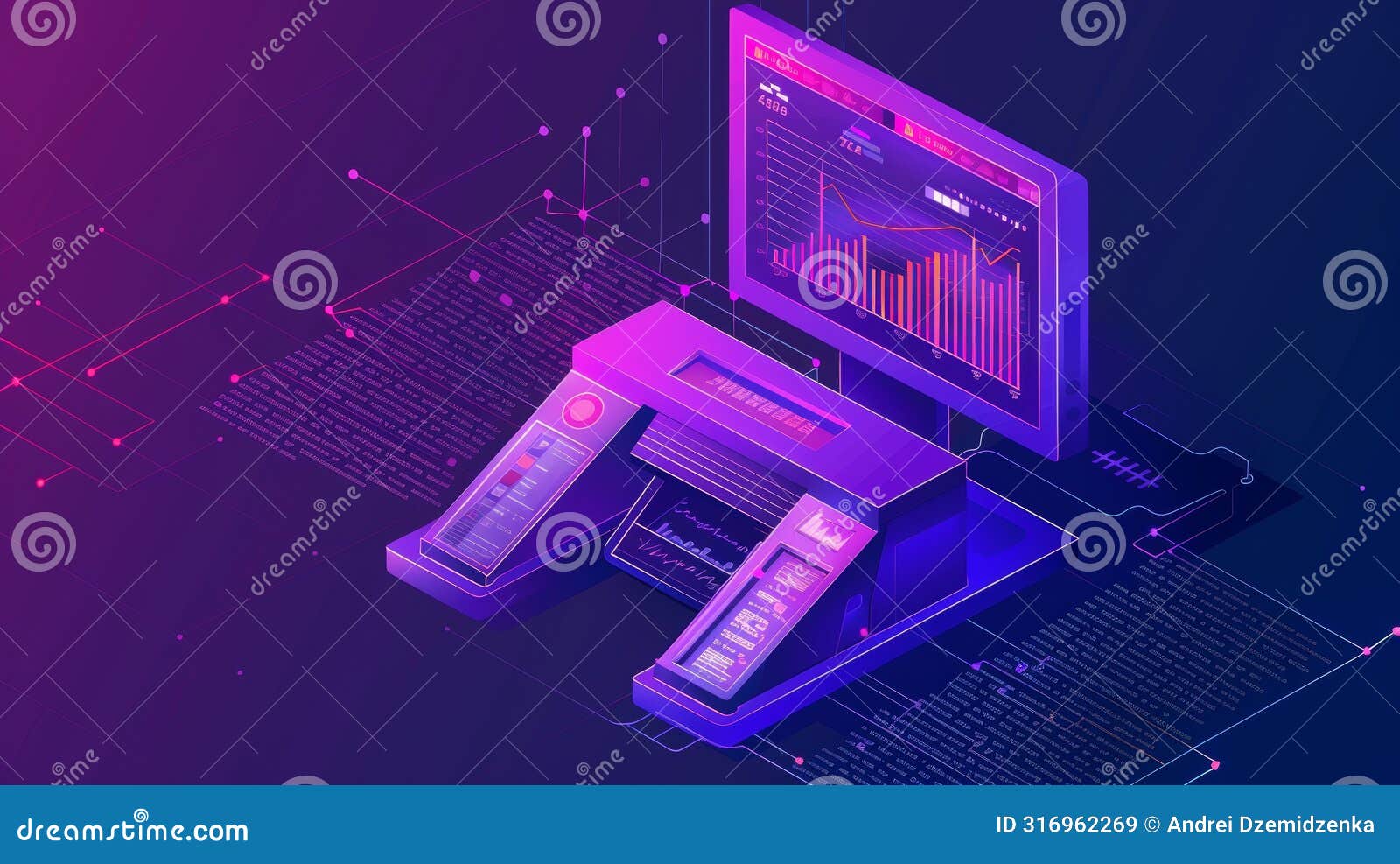 Statistical Banner with Infographic Charts. Modern Landing Page with ...