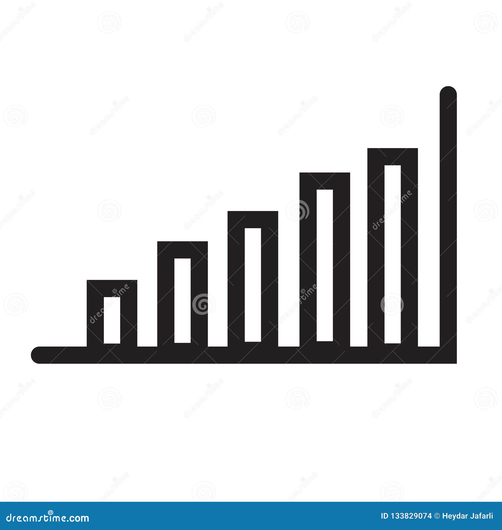 Statistical Chart Icon Vector Sign and Symbol Isolated on White Stock ...