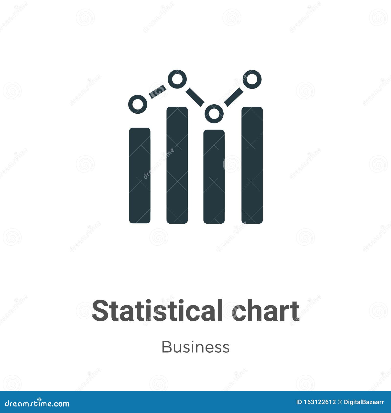 Statistical Chart Vector Icon on White Background. Flat Vector ...