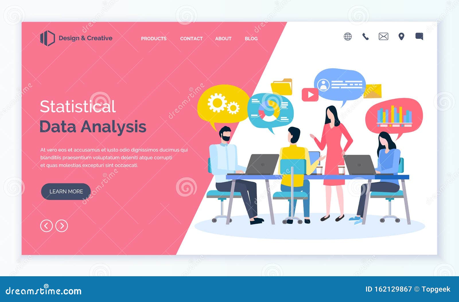 Statistical Data Analysis Business Plan Strategy Stock Vector ...