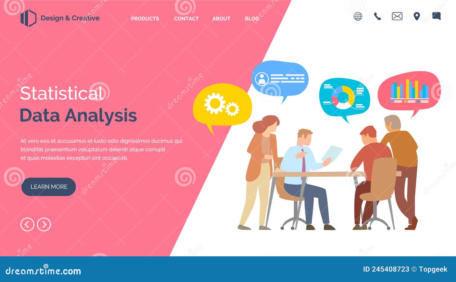 Statistical Data Analysis. People Analyzing Growth Charts. Business ...