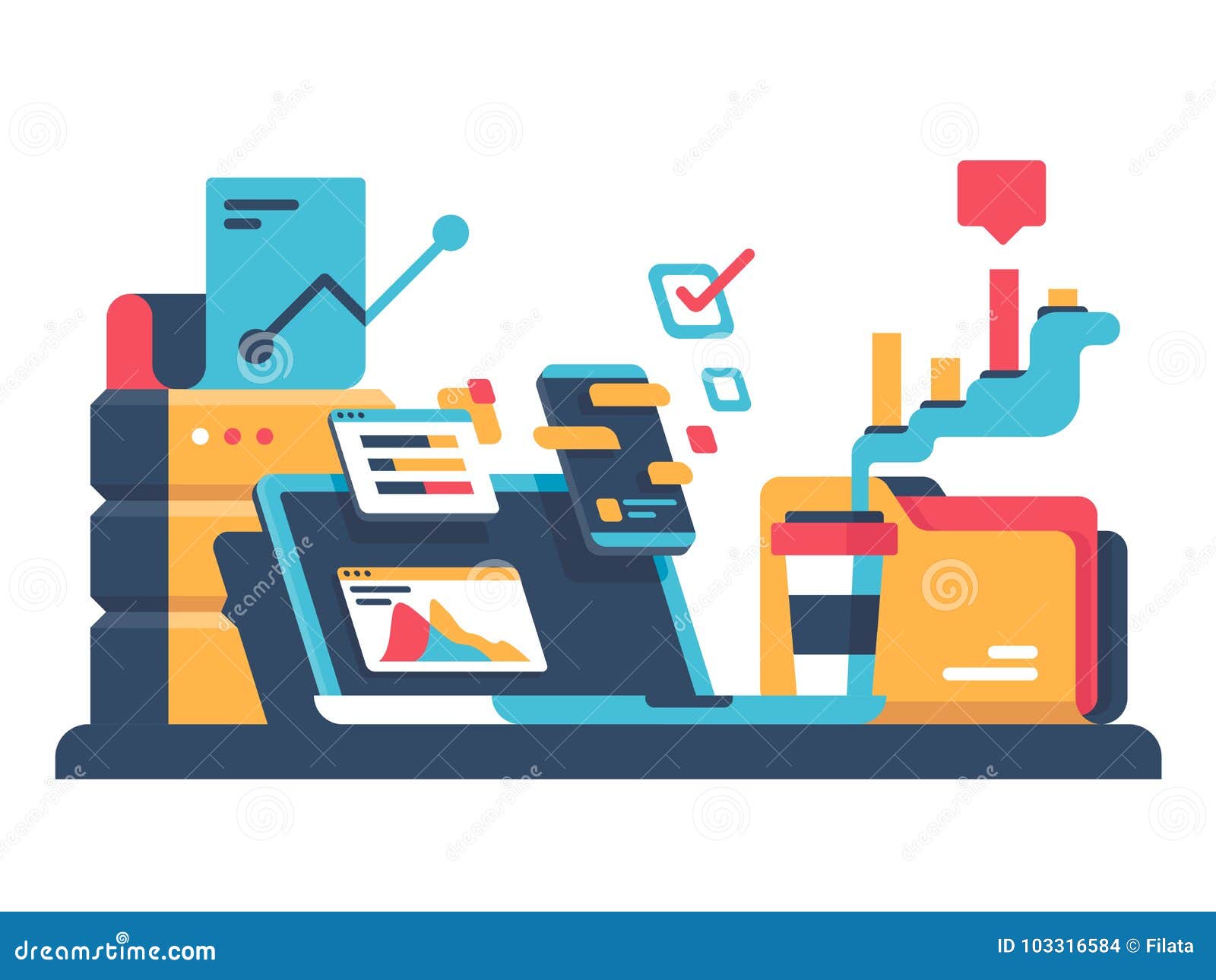 Statistical Data of Diagram and Graphics Stock Vector - Illustration of ...