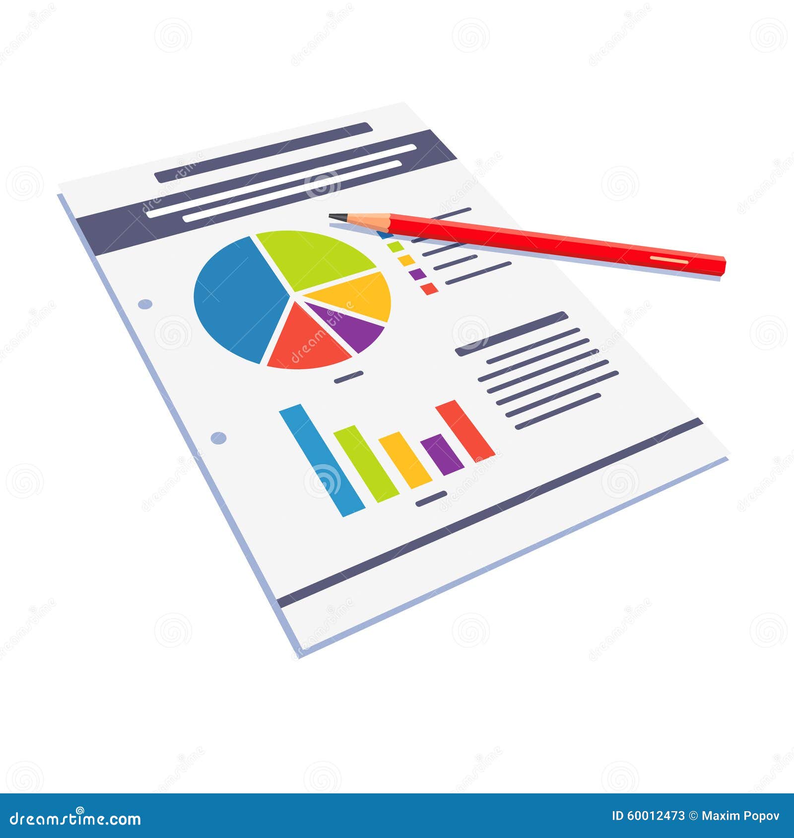 Statistical Data Paper Abstract with Graphs Stock Vector - Illustration ...