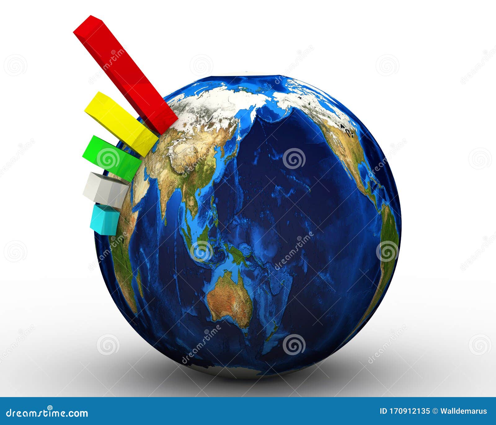 Statistical Data of the Planet Earth Stock Illustration - Illustration ...
