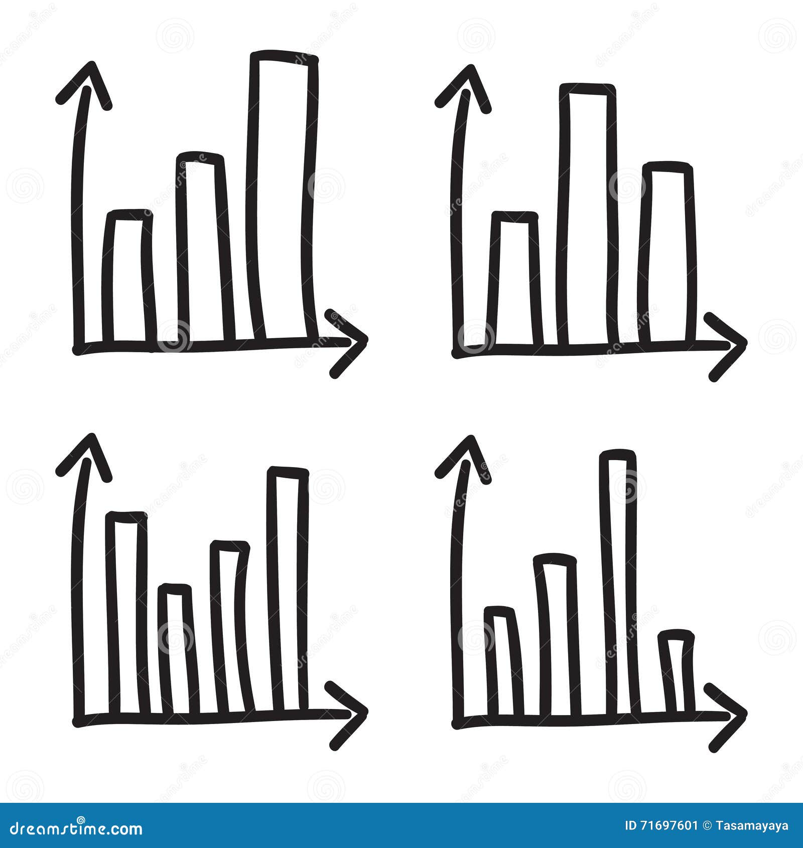 Statistical Diagrams Coordinate System Bars Doodle Graphics Infographic ...