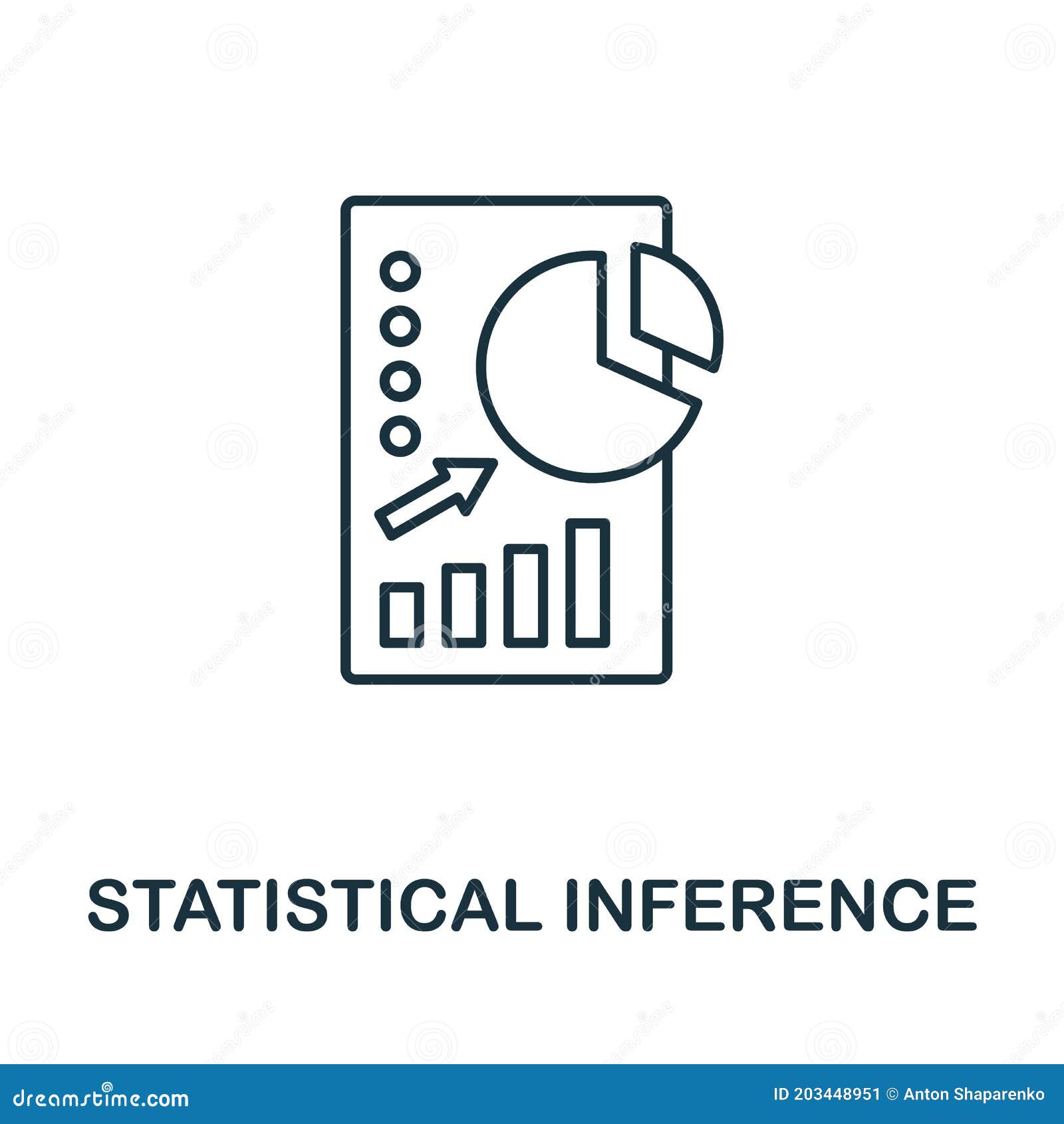 Statistical Inference Icon. Line Style Element from Business ...