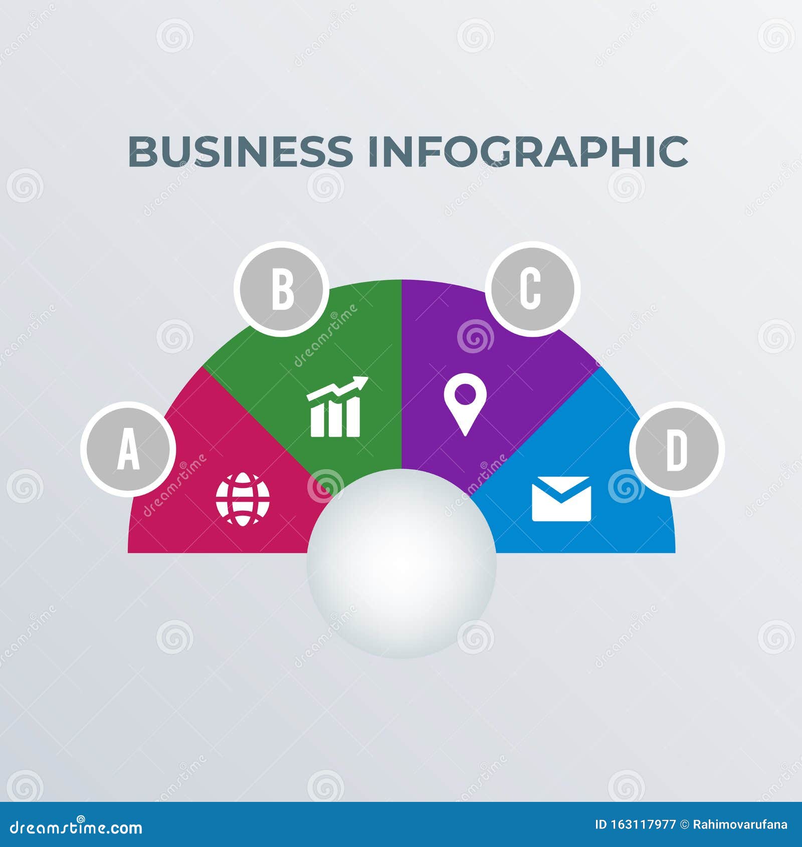 Statistical Infographic Template Design with Icons. Business Concept ...