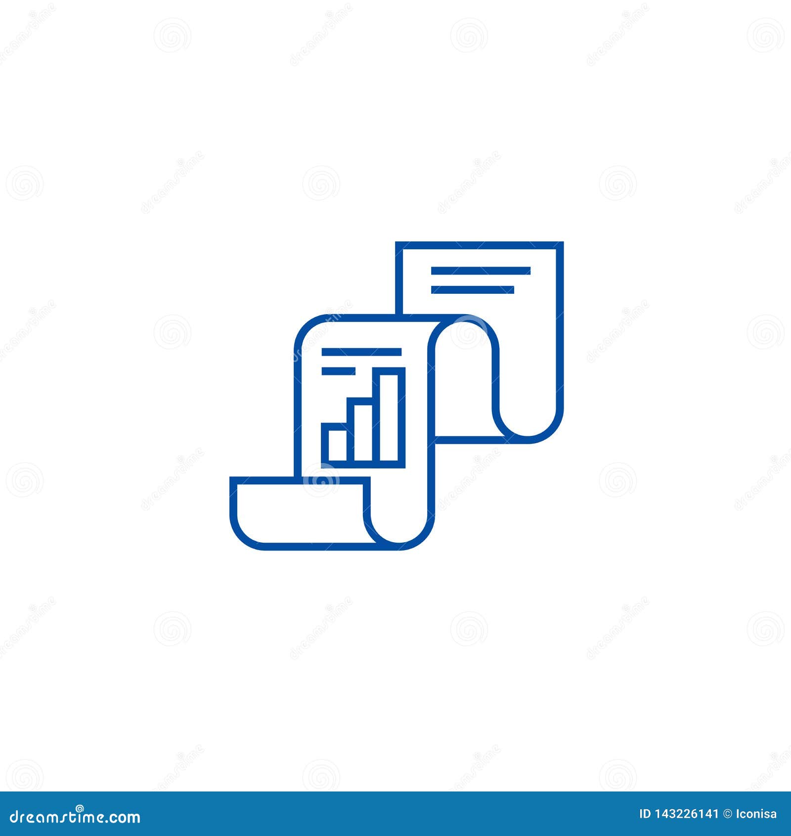 Statistical Report,statistics Line Icon Concept. Statistical Report ...