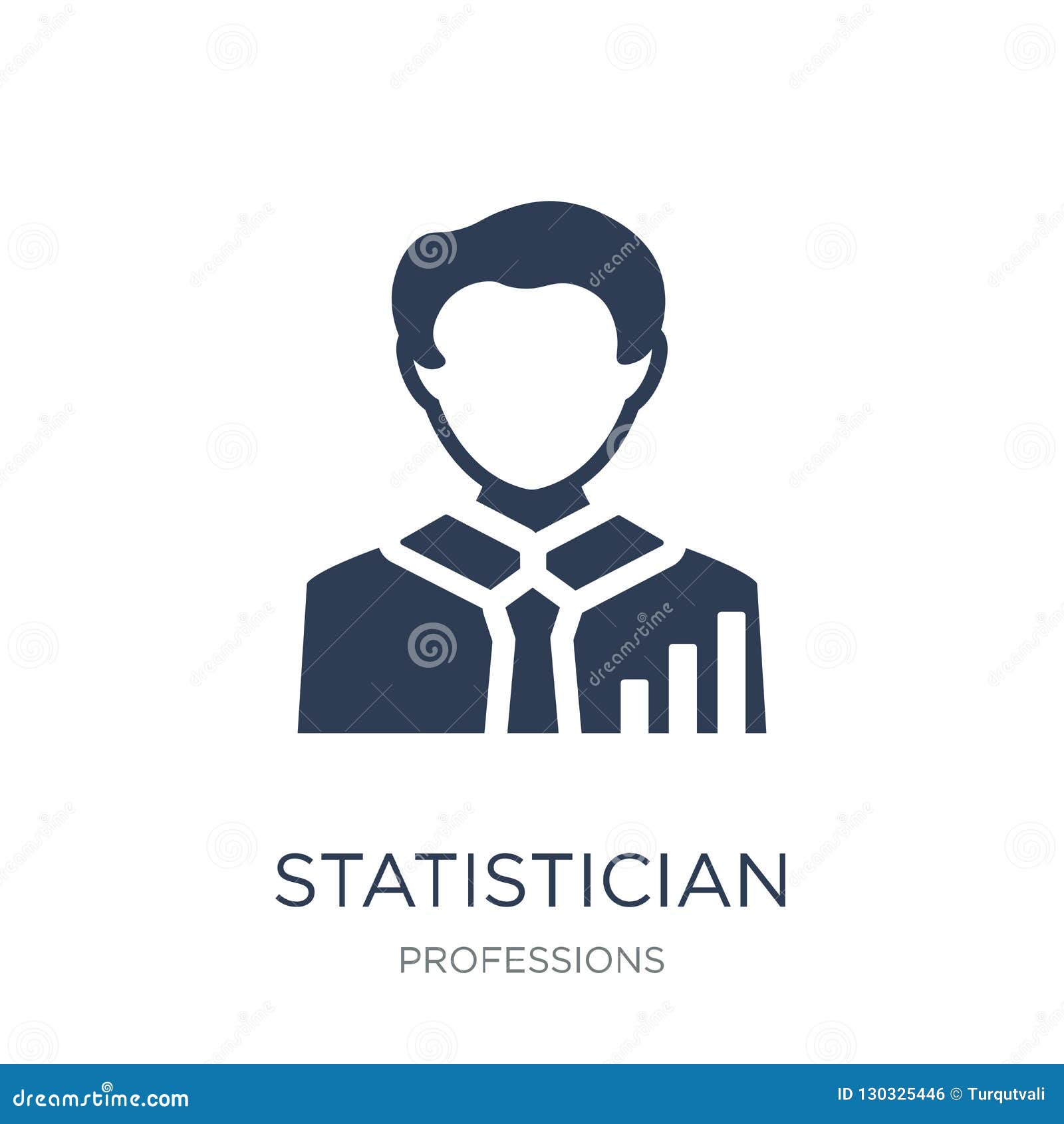 Statistician Icon. Trendy Flat Vector Statistician Icon on White Stock ...