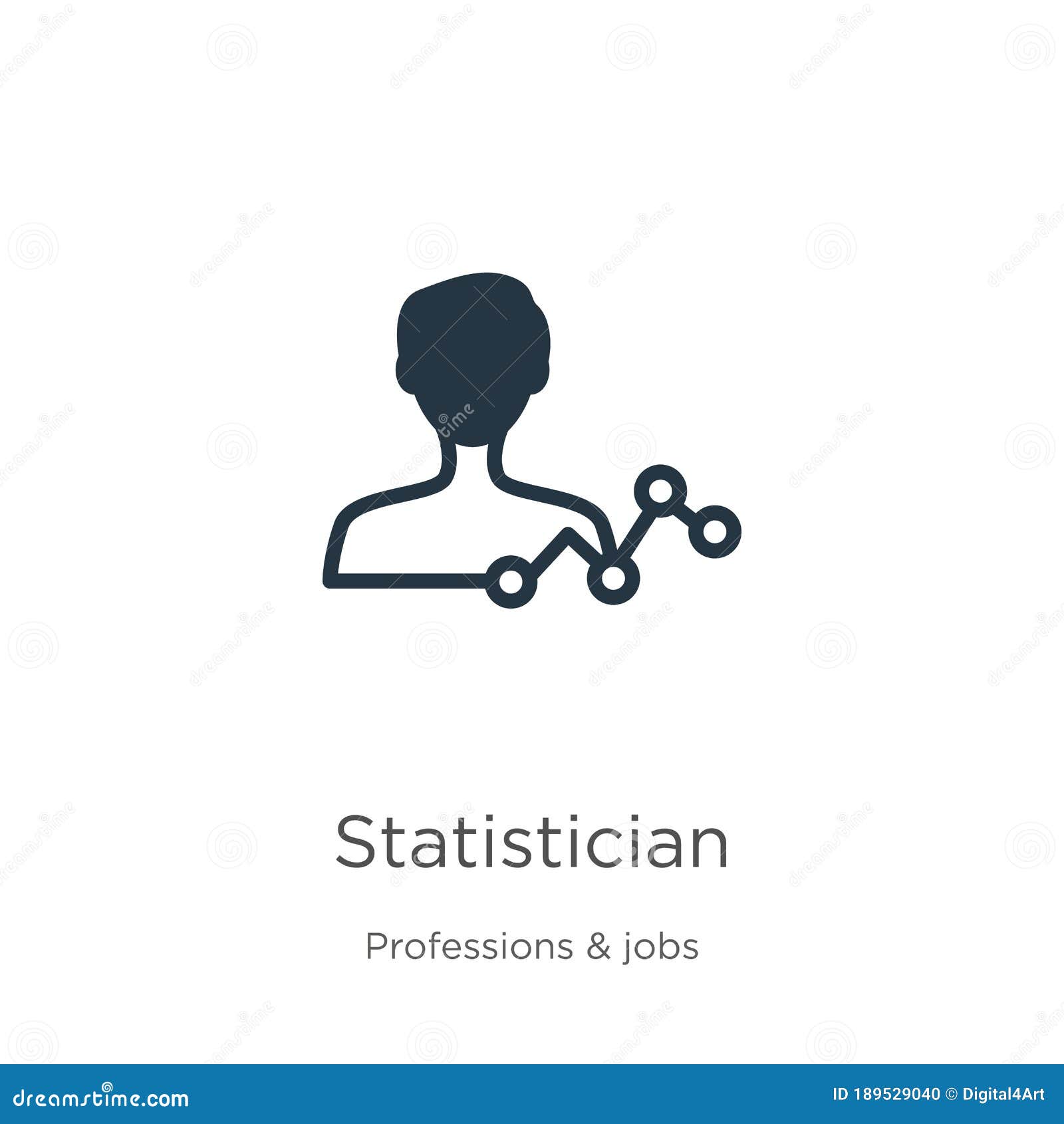 Statistician Icon In Trendy Design Style. Statistician Icon Isolated On ...