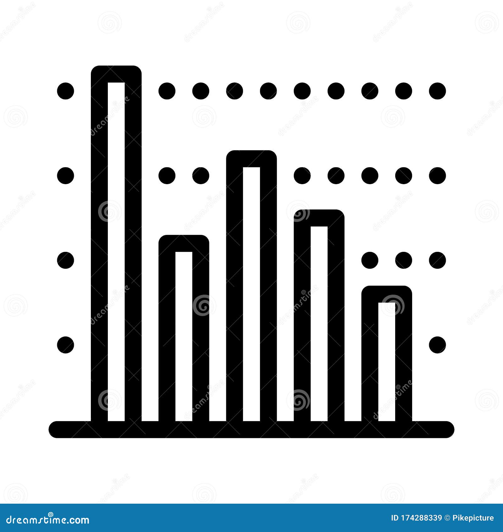 Statistician Infographic Icon Thin Line Vector Stock Vector ...