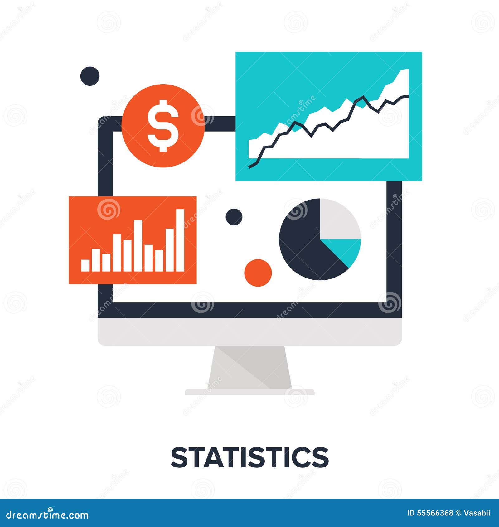 Statistics stock vector. Illustration of global, budget - 55566368