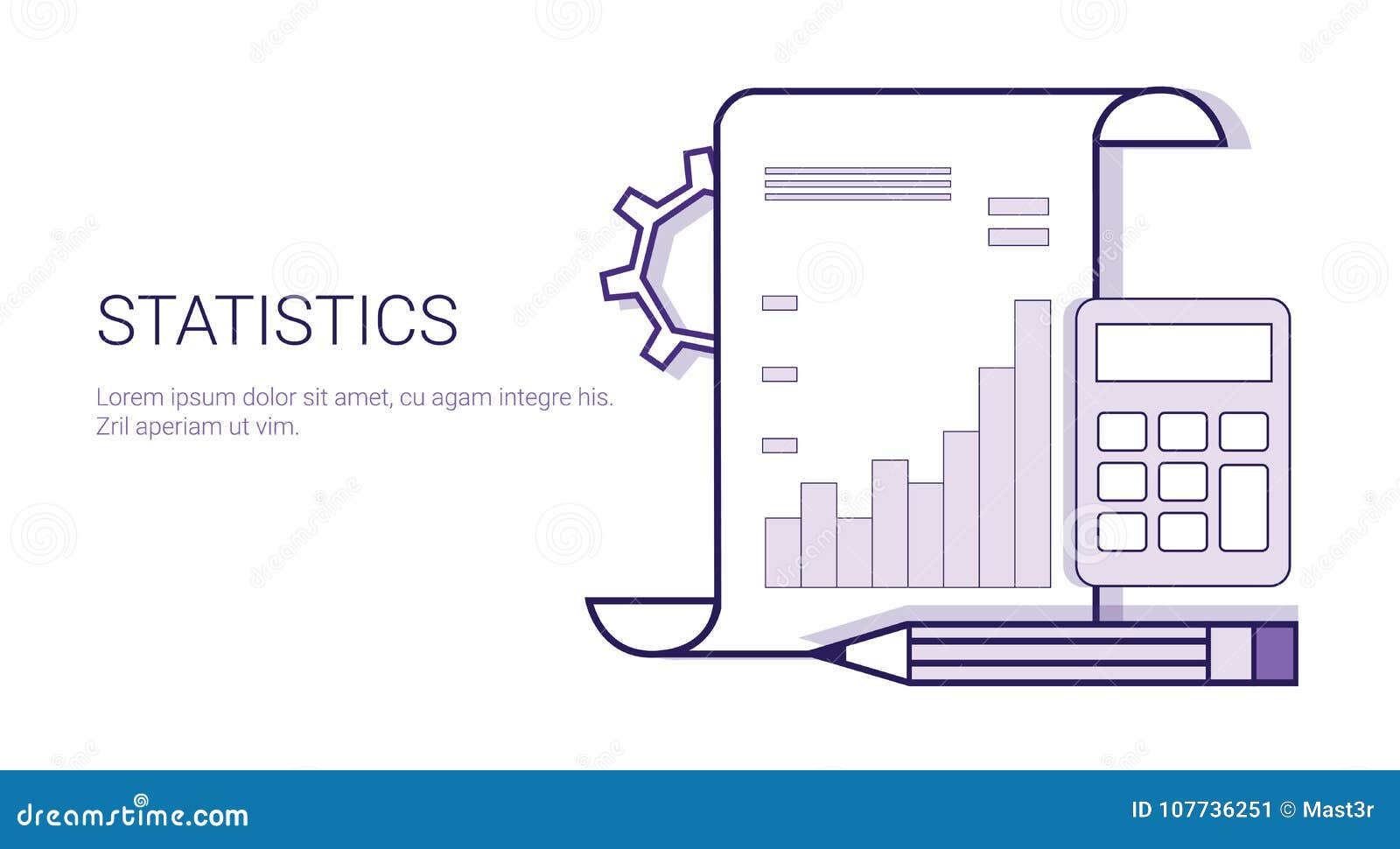 Statistics Analysis Results Document Concept Template Web Banner with ...