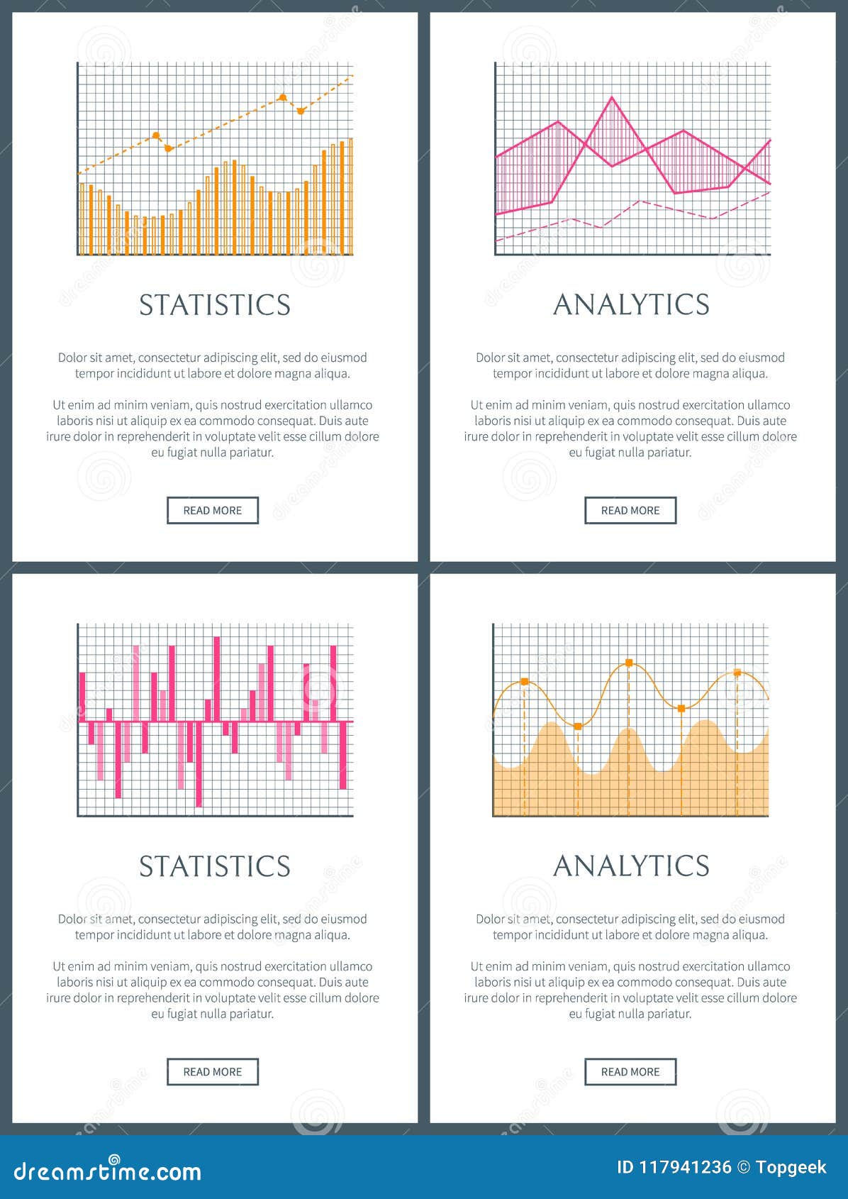 Statistics and Analytics Set Vector Illustration Stock Vector ...