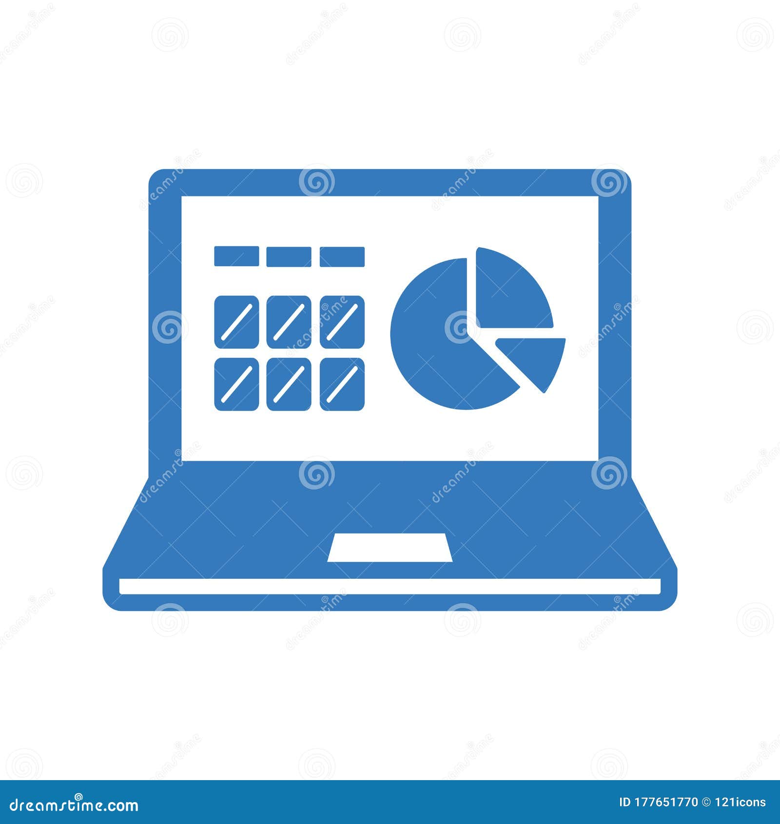 Statistics Blue Color Icon, Analytics, Charts, Diagram, Graph, Report ...