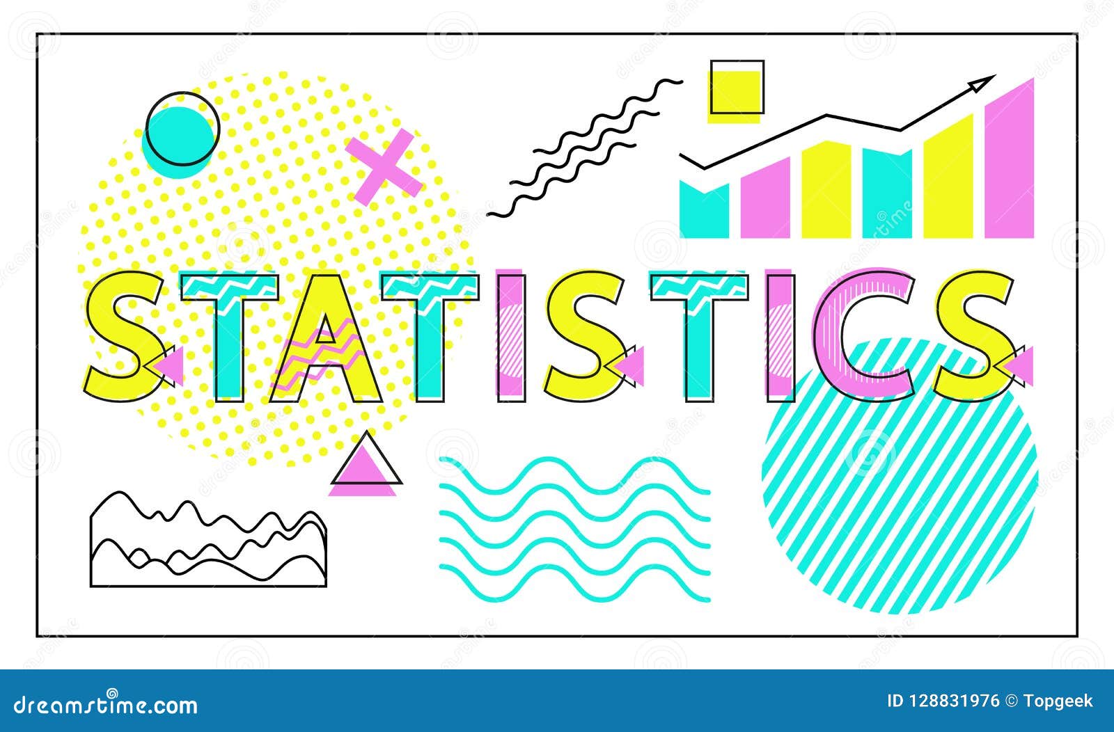 Statistics Card with Charts and Graphs Collection Stock Vector ...