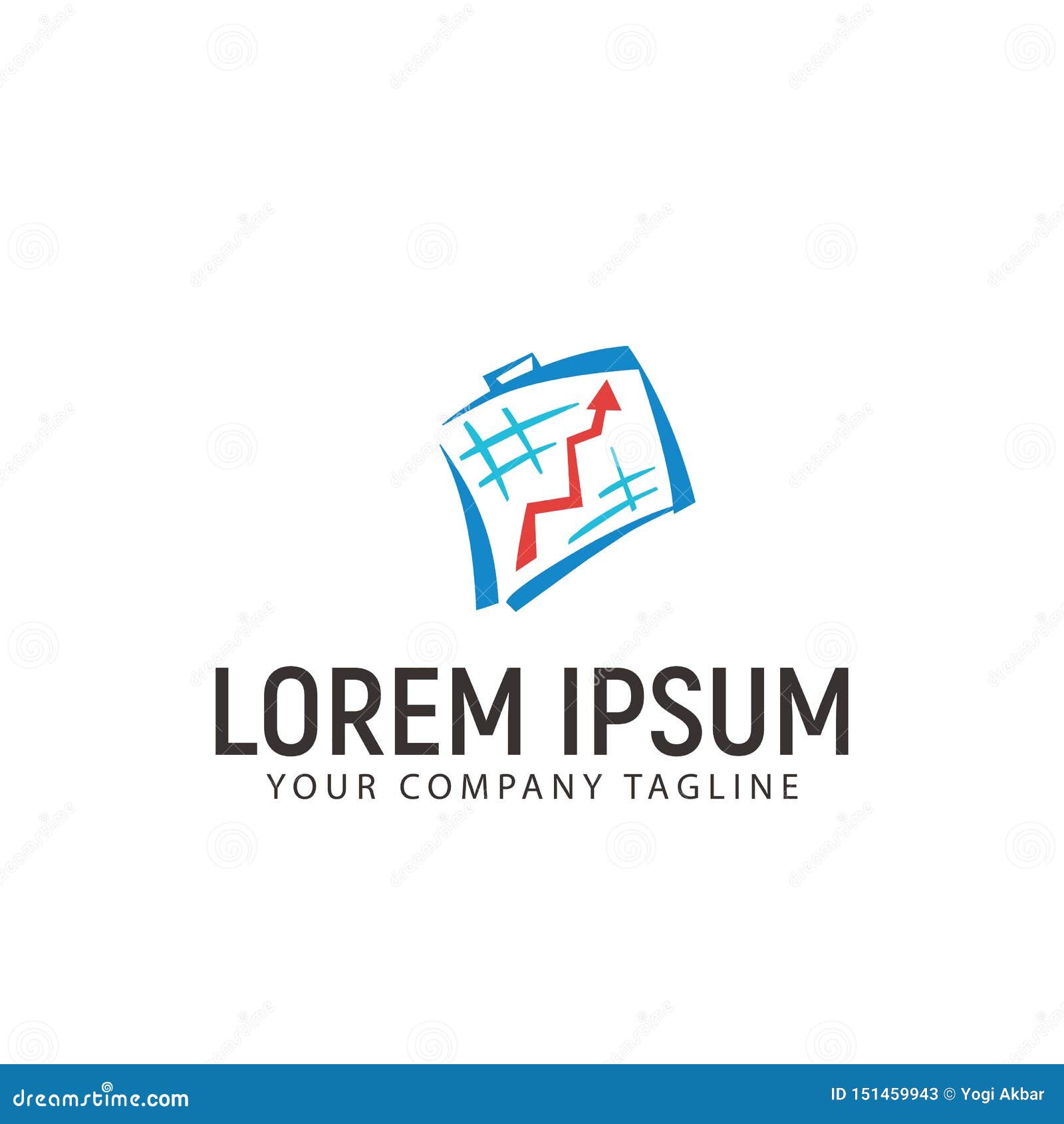 Statistics Chart Business Logo Design Concept Template Stock Vector ...