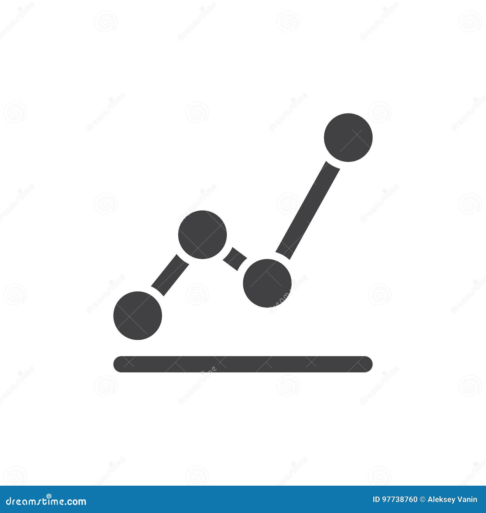 Statistics Chart Simple Icon Vector Stock Vector - Illustration of ...