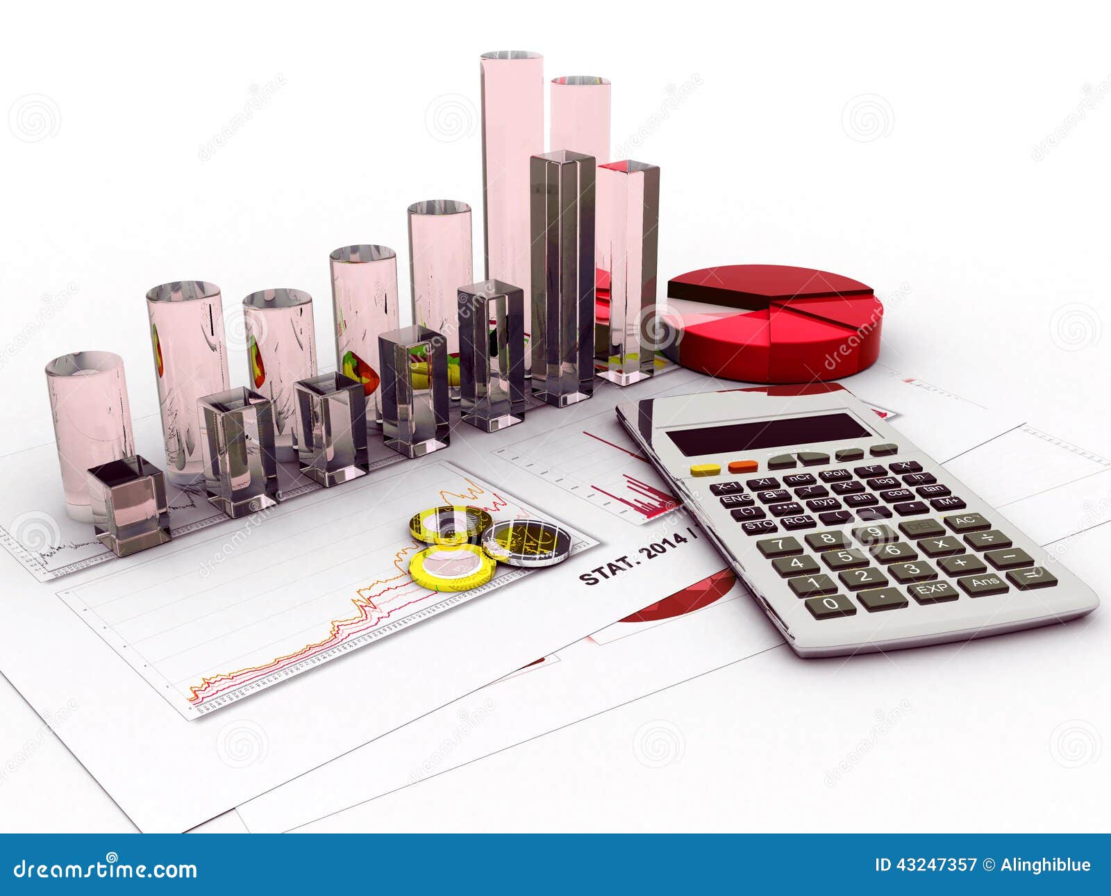 Statistics dark red stock illustration. Illustration of power - 43247357