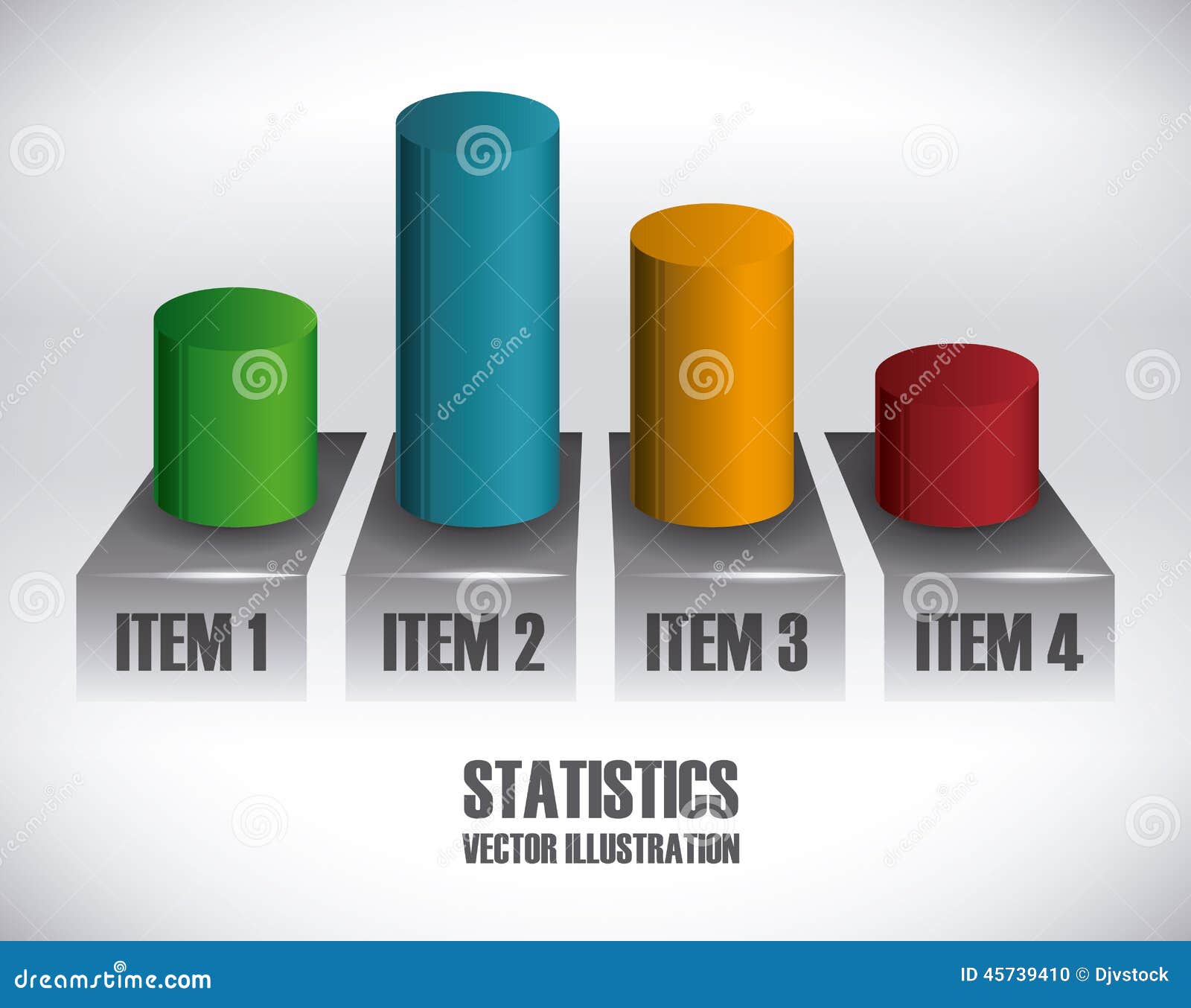 Statistics design stock vector. Illustration of cylinders - 45739410