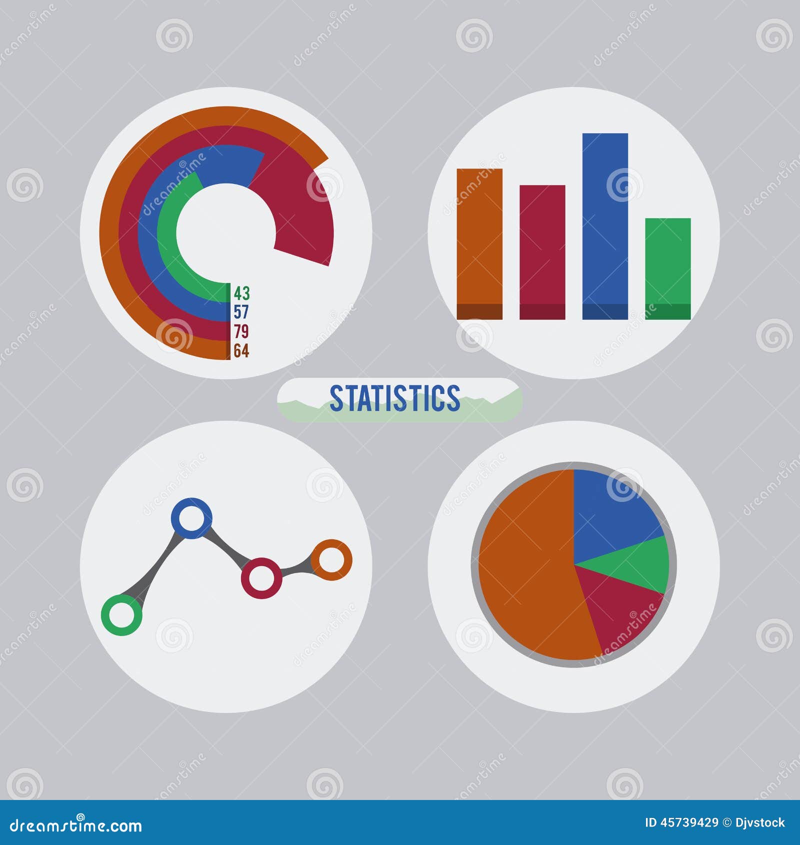 Statistics design stock vector. Illustration of background - 45739429