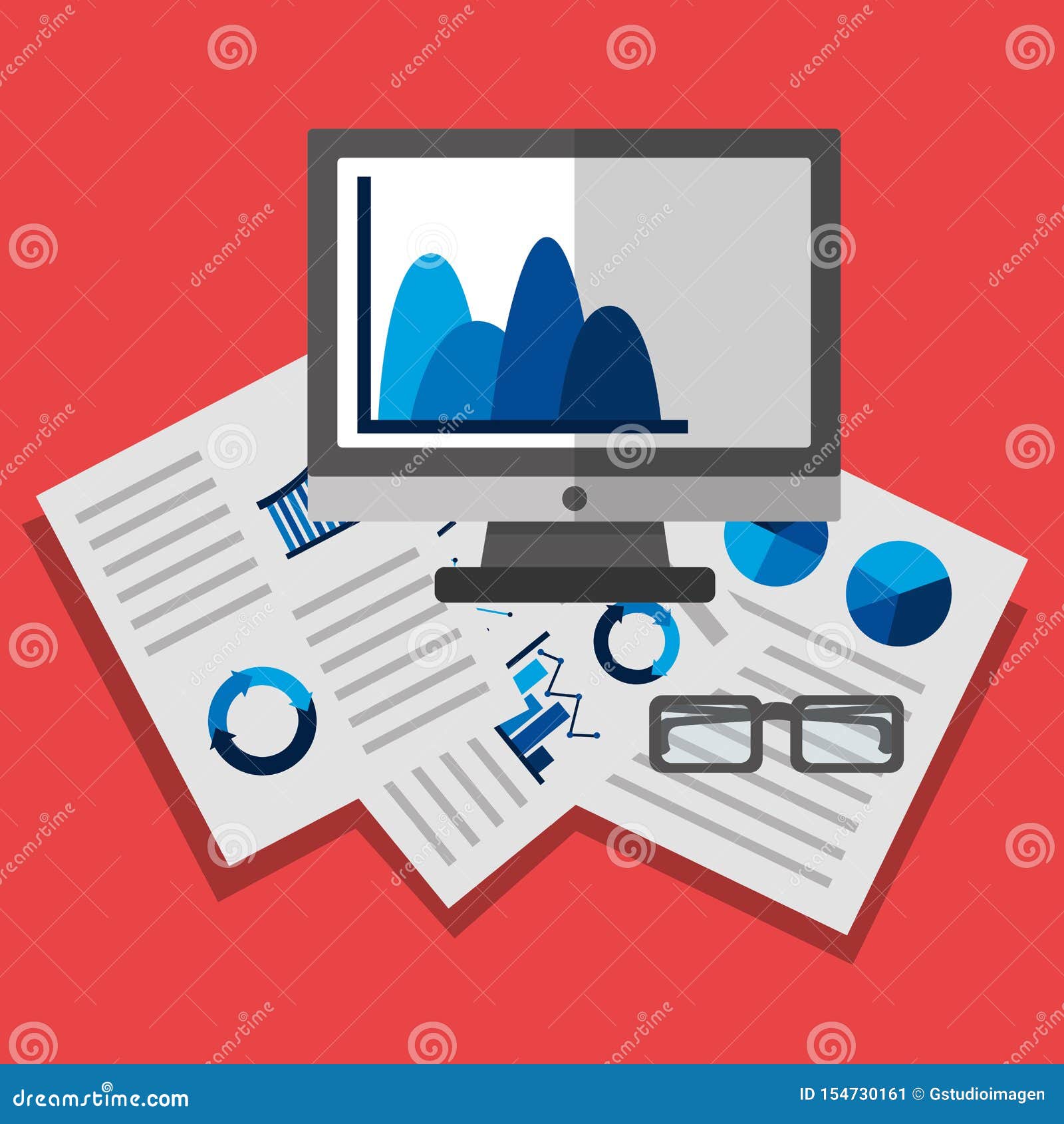 Statistics and Infographic Design Stock Illustration - Illustration of ...