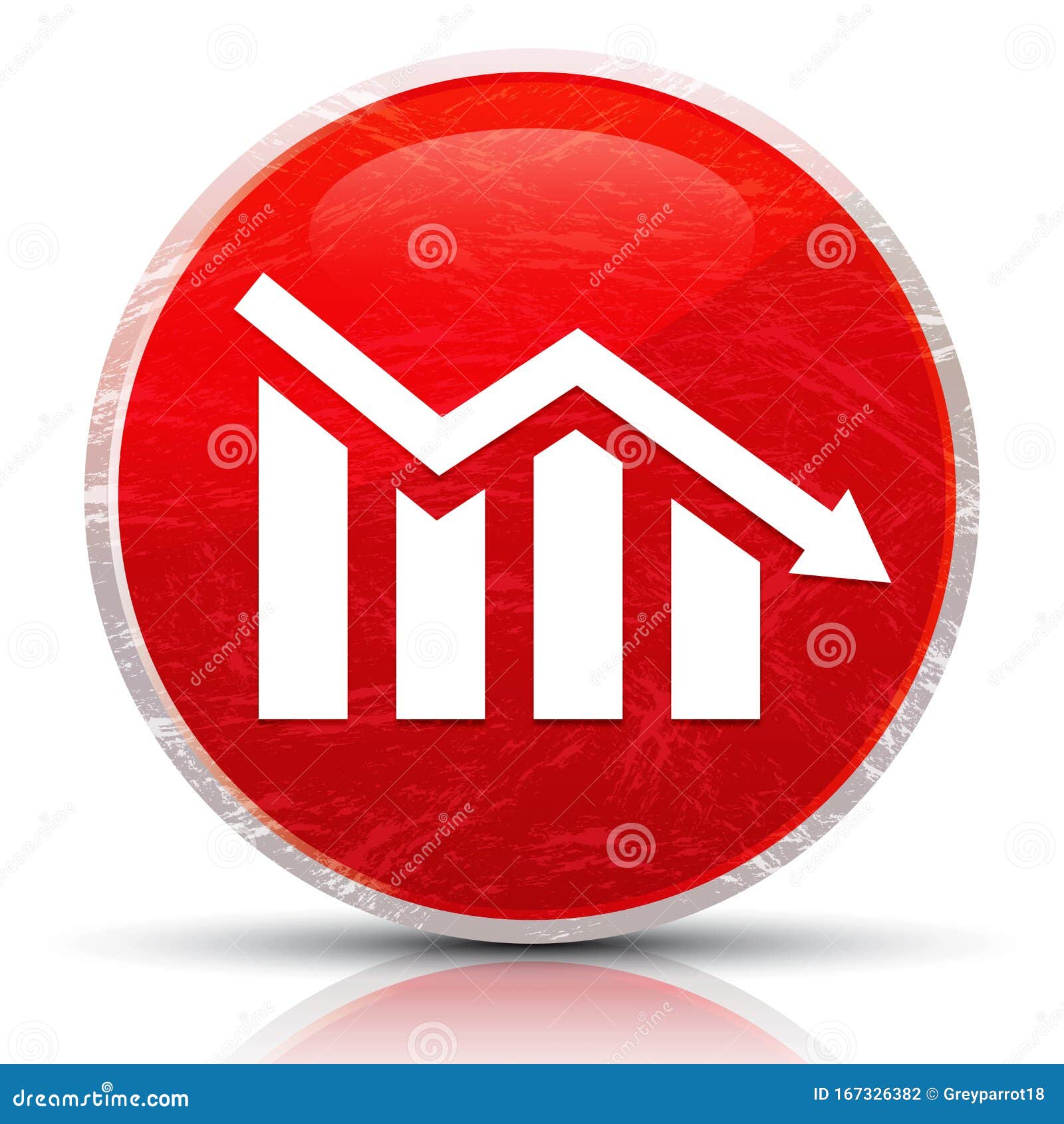 Statistics Down Icon Metallic Grunge Abstract Red Round Button ... Statistics Down Icon Metallic Grunge Abstract Red Round Button ...