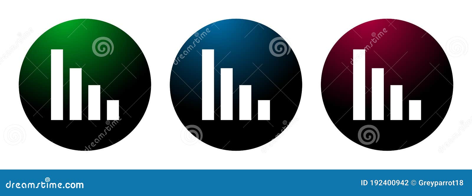 Statistics Down Icon Abstract Red Hexagon Button Bright Yellow Frame ...