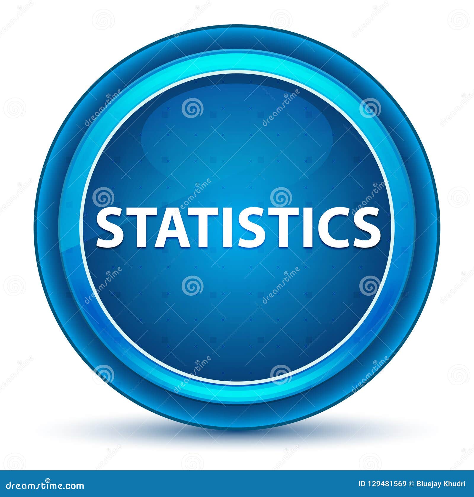 Statistics Eyeball Blue Round Button Stock Illustration - Illustration ...