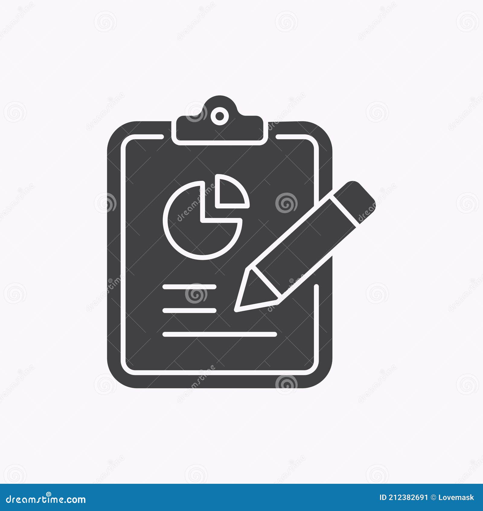 Statistics Glyph Icon on White Background. Vector Illustration. Stock ...