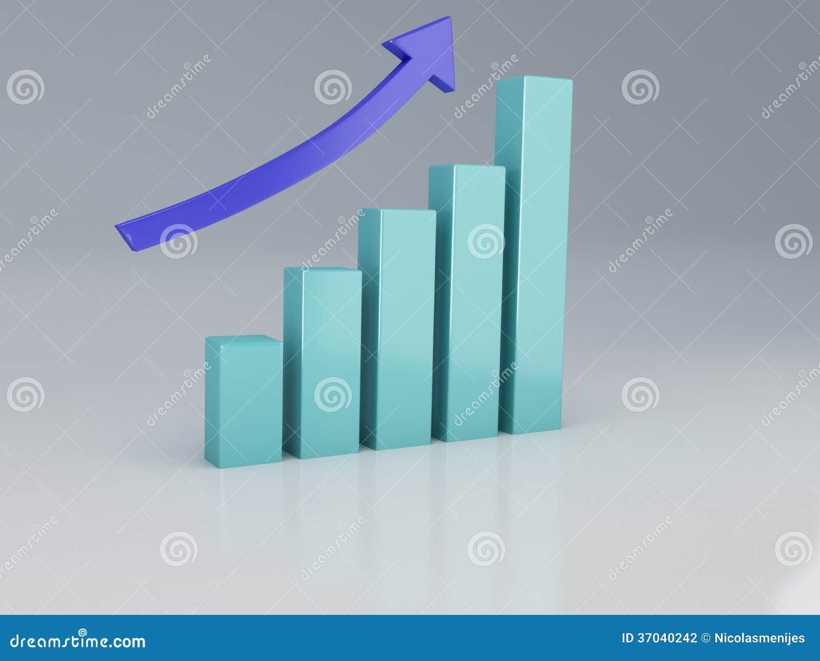 Statistics Graph, 3d Illustration Stock Illustration - Illustration of ...