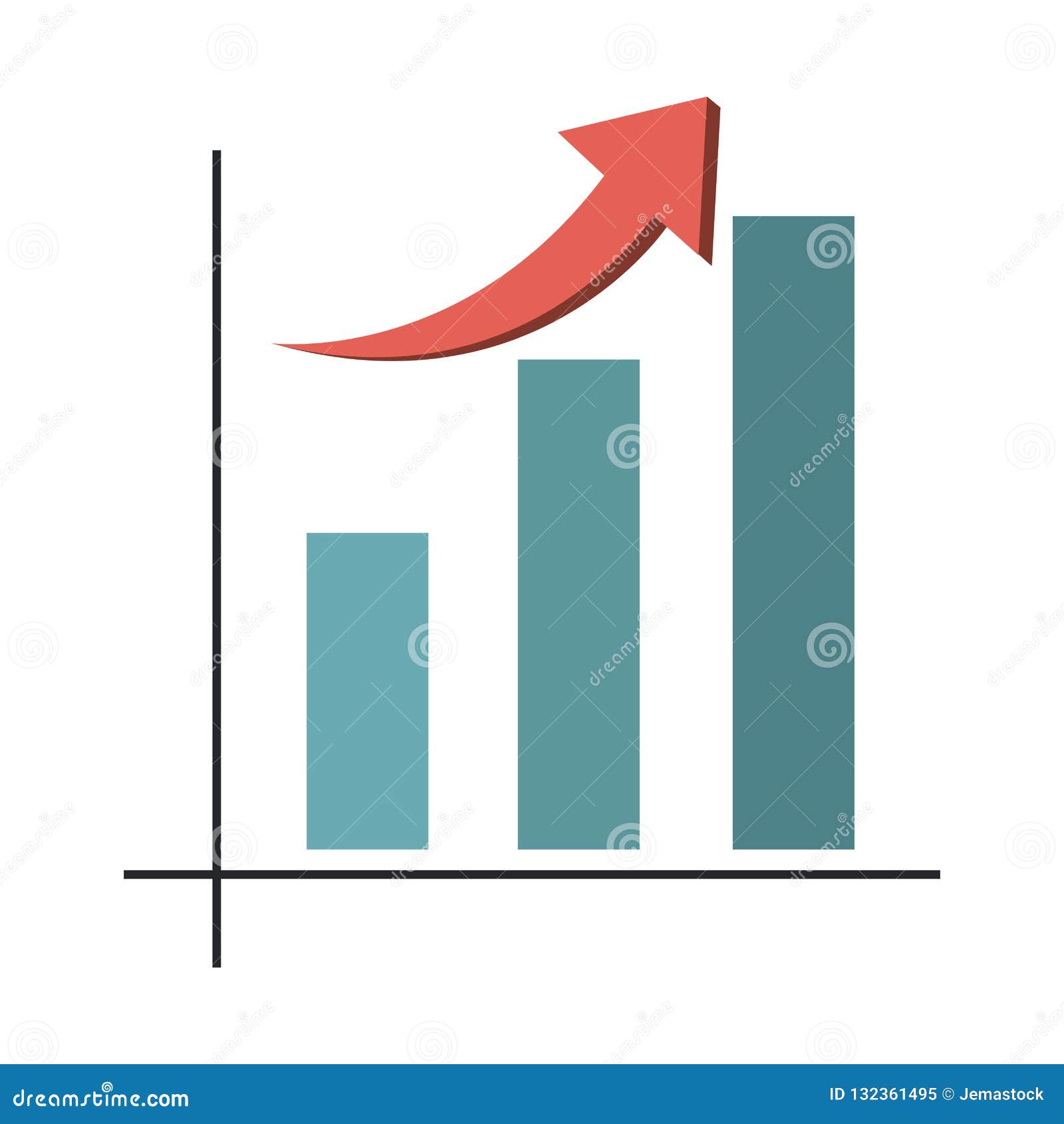 Statistics Graph Increasing Stock Vector - Illustration of profit ...
