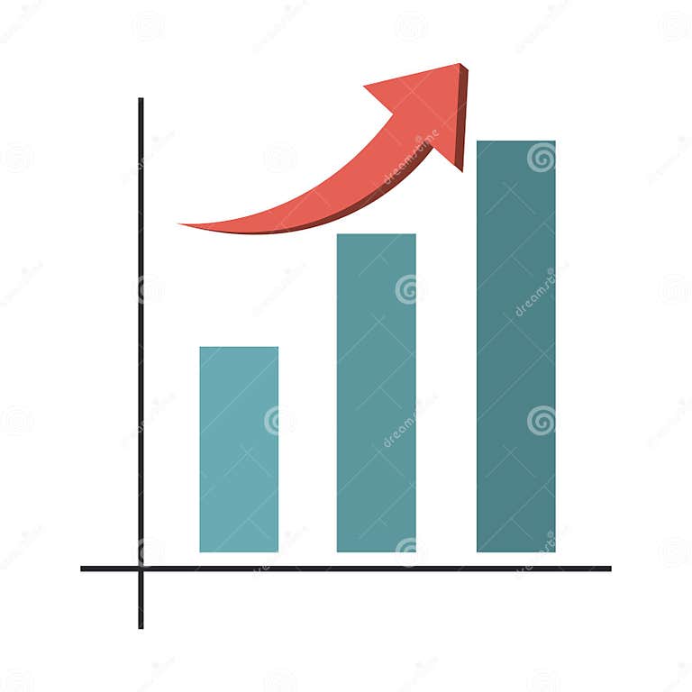 Statistics Graph Increasing Stock Vector - Illustration of profit ...