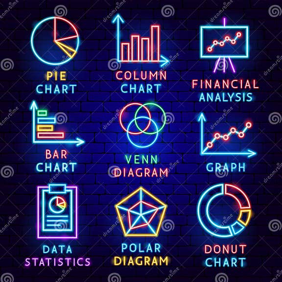 Statistics Graph Label Set stock illustration. Illustration of diagram ...