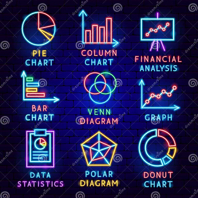 Statistics Graph Label Set stock illustration. Illustration of diagram ...