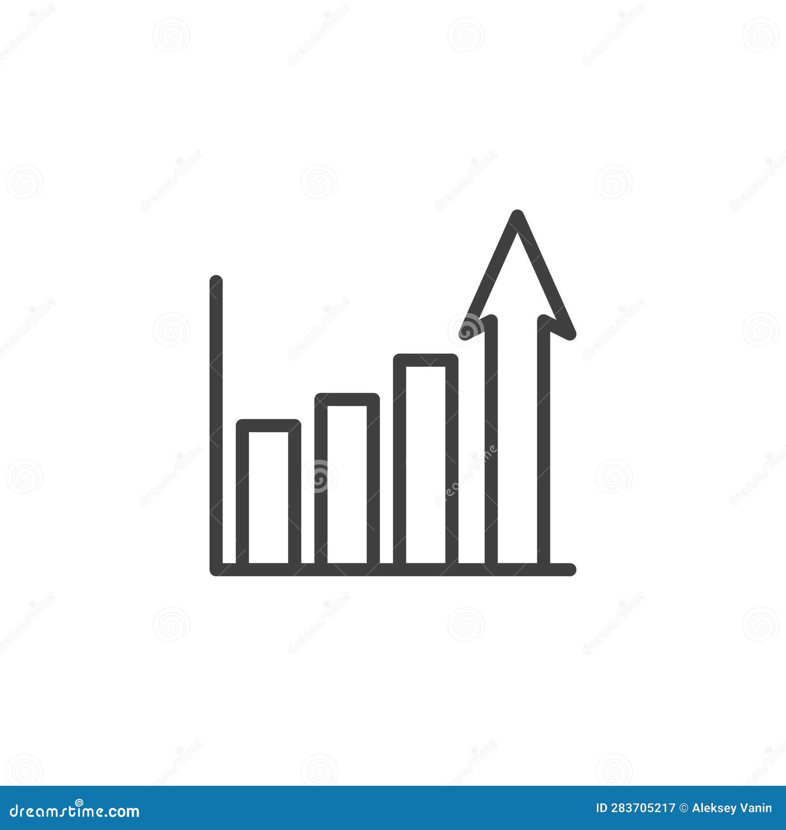 Statistics graph line icon stock vector. Illustration of growth - 283705217